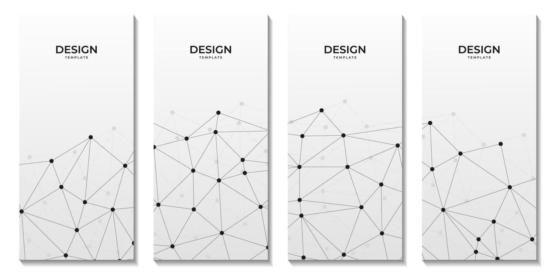 Abstract Grey Geometric Brochures Background With Triangle Shape