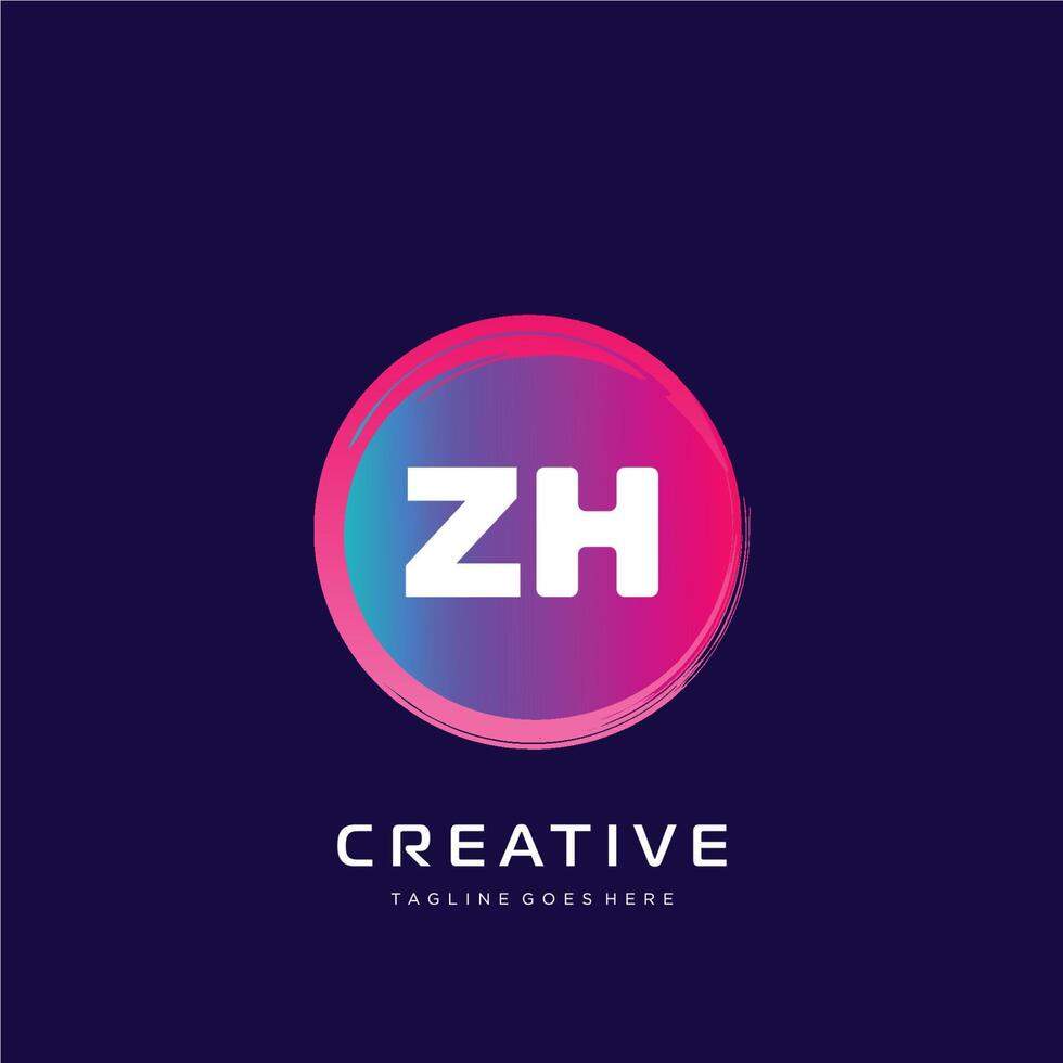 ZH initial logo With Colorful template vector. 23615075 Vector Art at Vecteezy