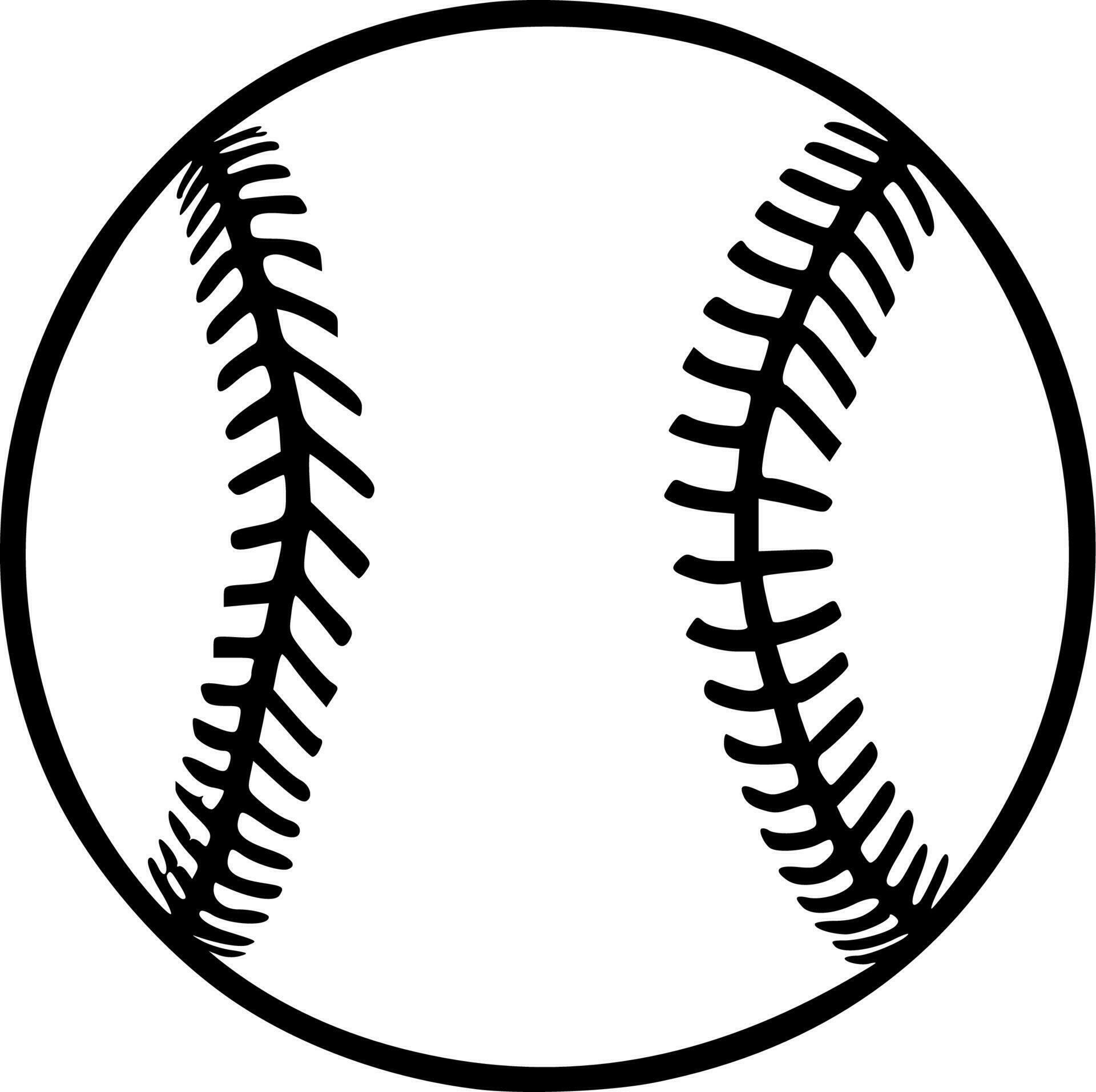 Baseball - Black and White Isolated Icon - Vector illustration 23618361 Vector Art at Vecteezy