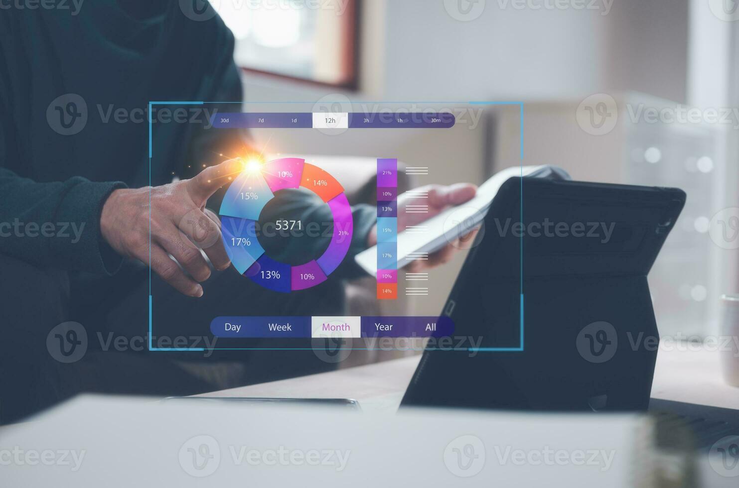 business plan strategy data analysis concept, businessman using ...