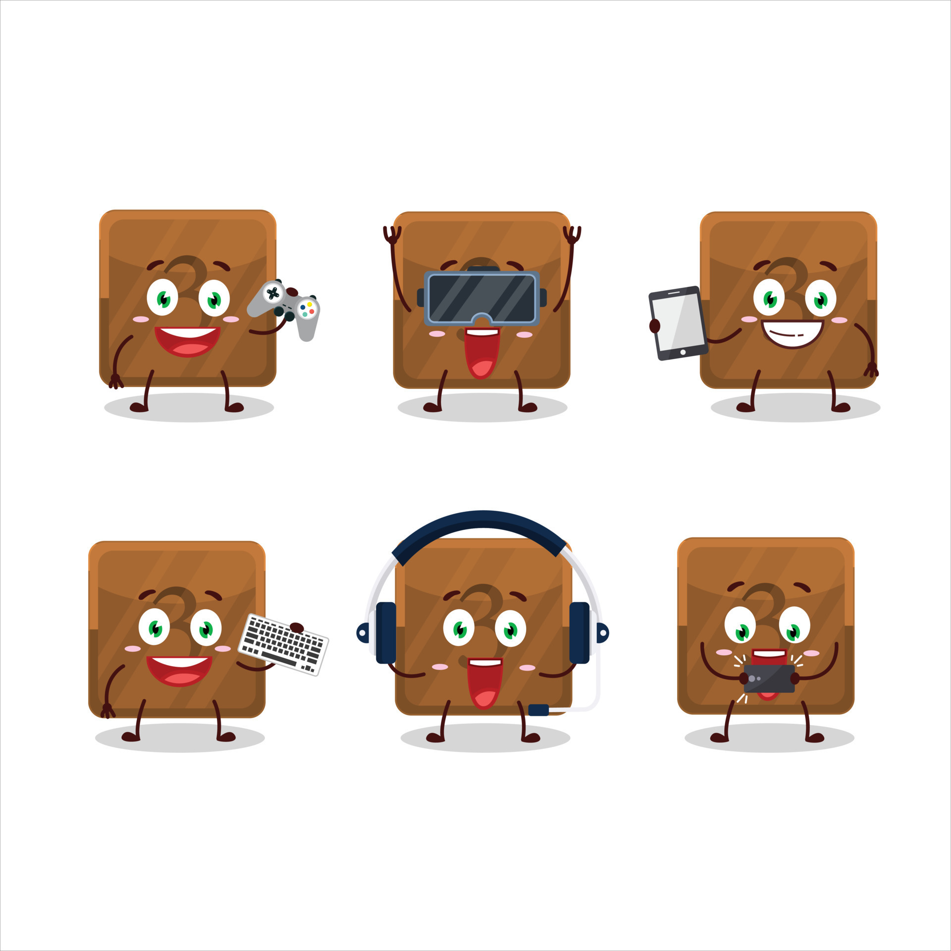 tercero primero botón dibujos animados personaje son jugando juegos con ...