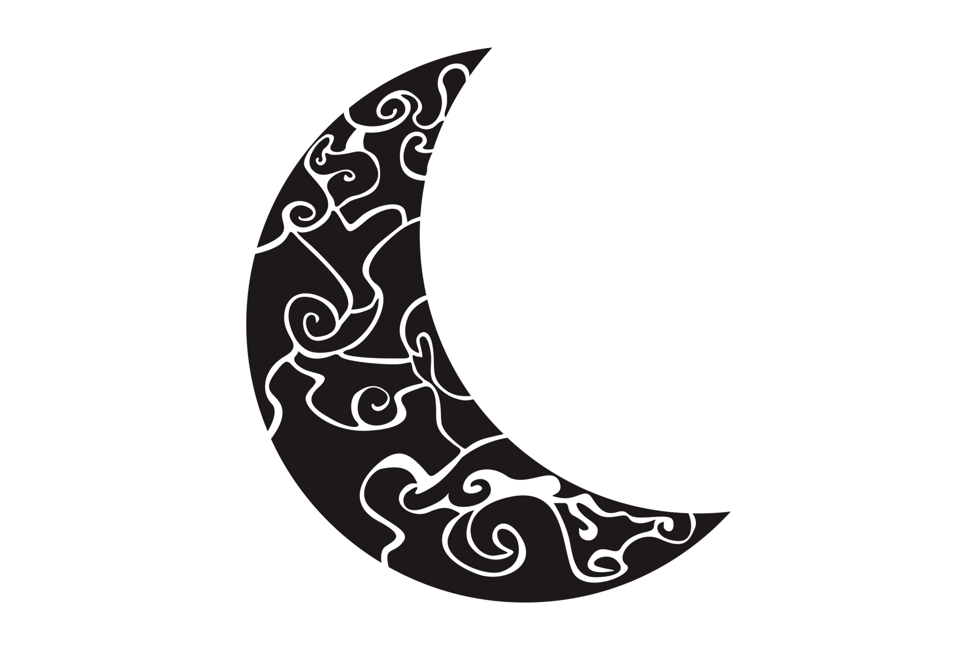 Black Crescent Moon Ornament On Transparent Background 23629523 PNG Black Crescent Moon Ornament On Transparent Background 23629523 PNG