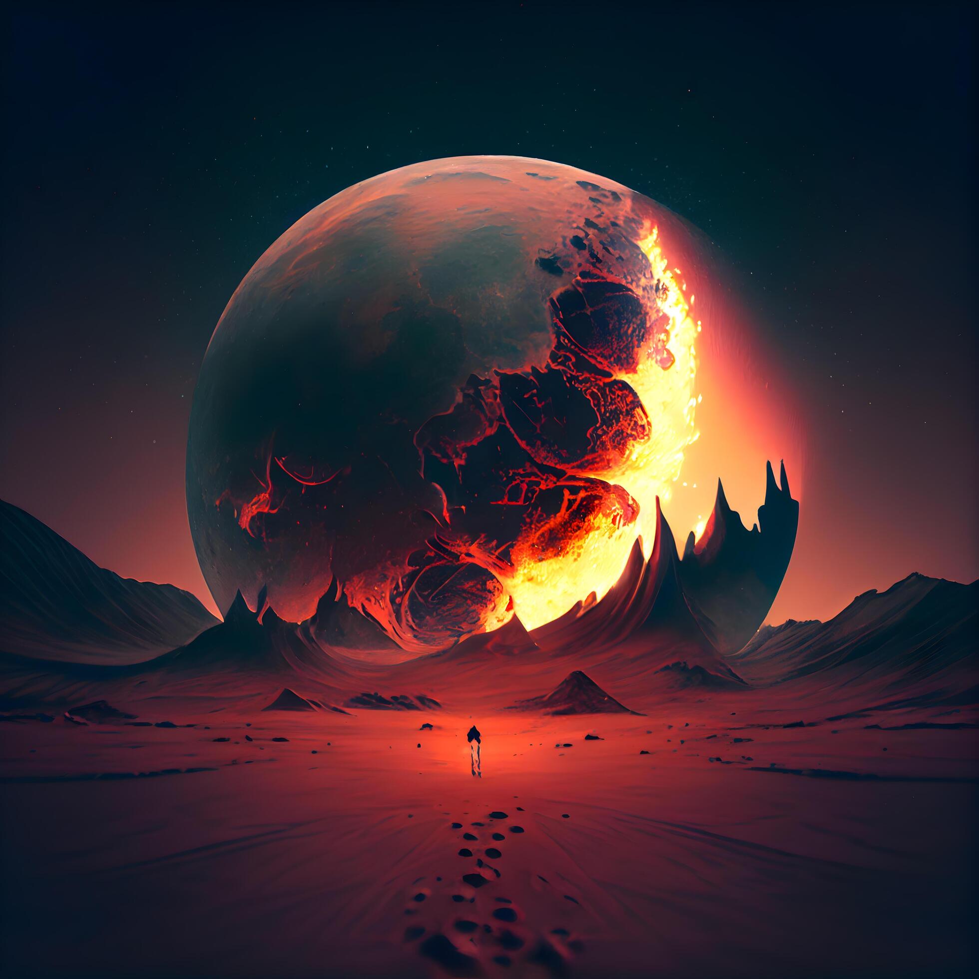 fantasía extraterrestre planeta. 3d ilustración. elementos de esta imagen amueblado por nasa, ai ...