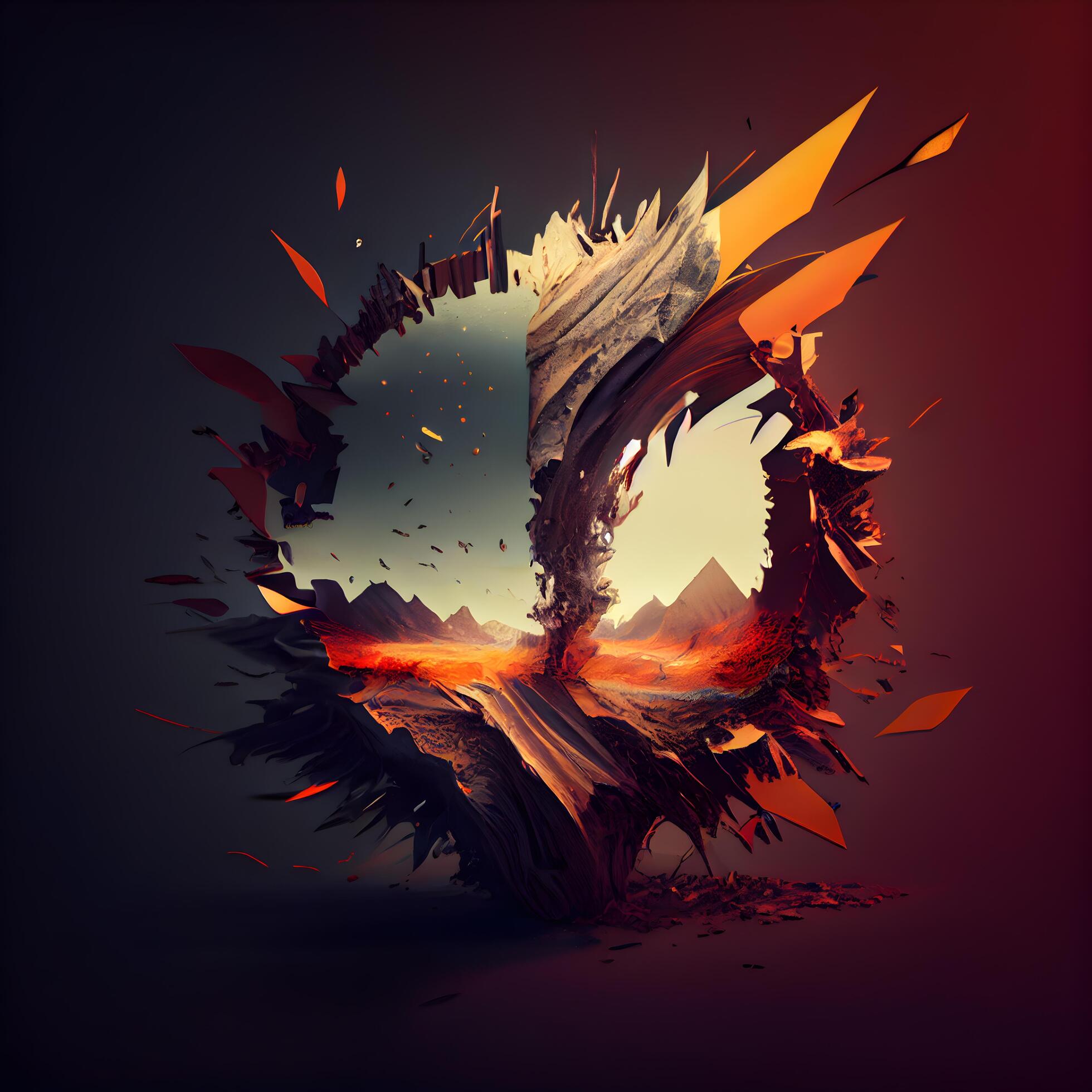 Abstract Background With Explosion 3d Rendering Computer Digital Drawing Image 23632303