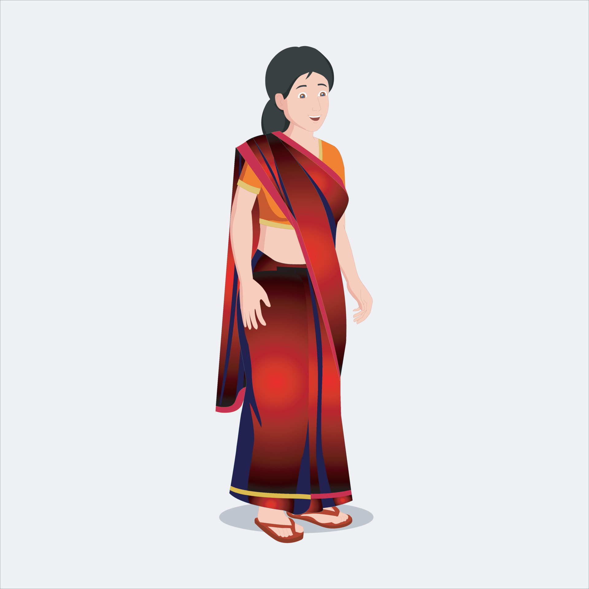 Indian Woman In Sari