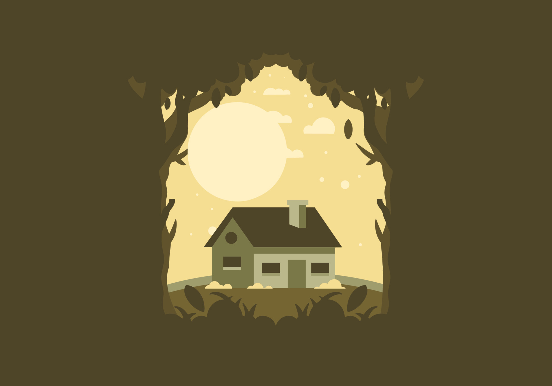 Colorful flat illustration of a simple house 23633524 Vector Art at ...