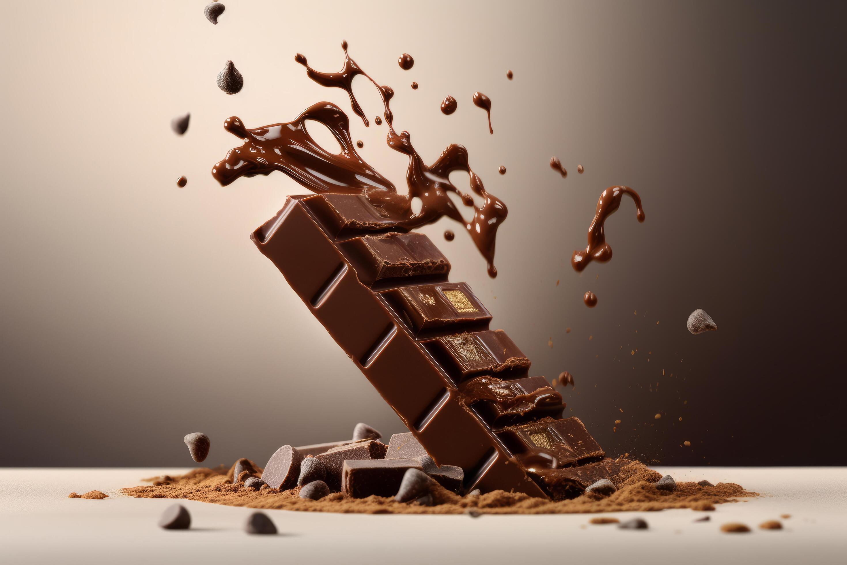 Chocolate background. Illustration 23635836 Stock Photo at Vecteezy