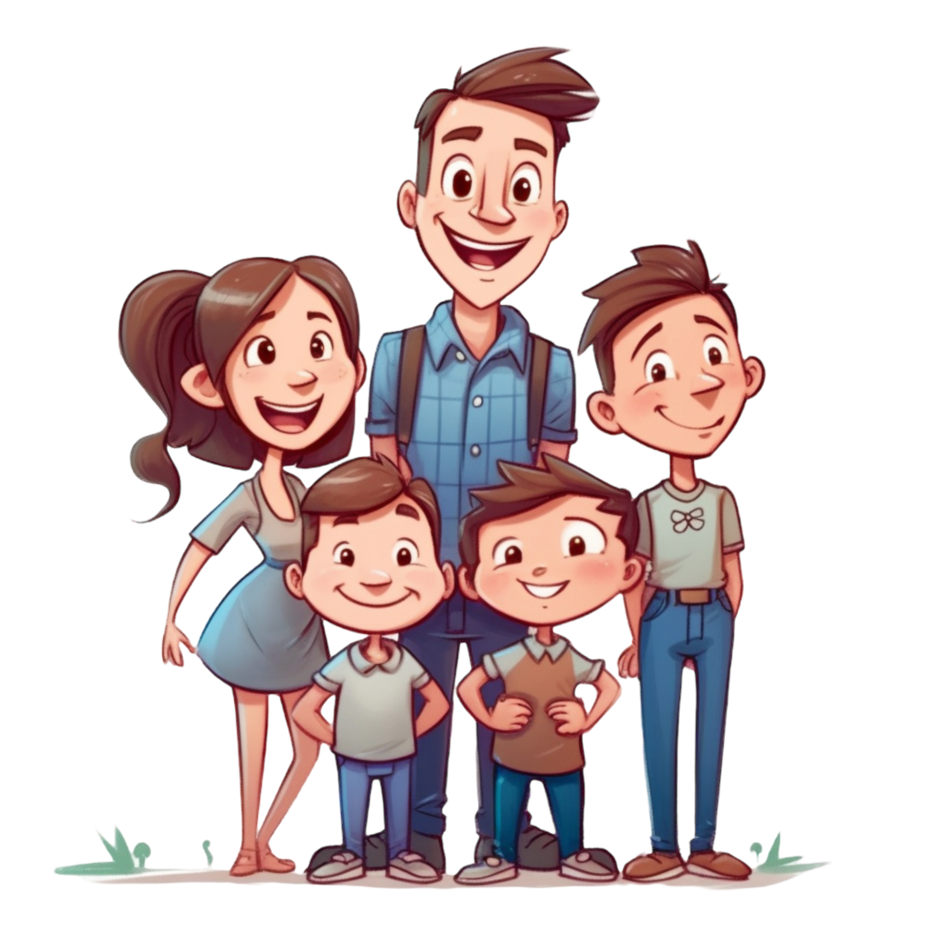 Cartoon family, aesthetic 23638386 PNG