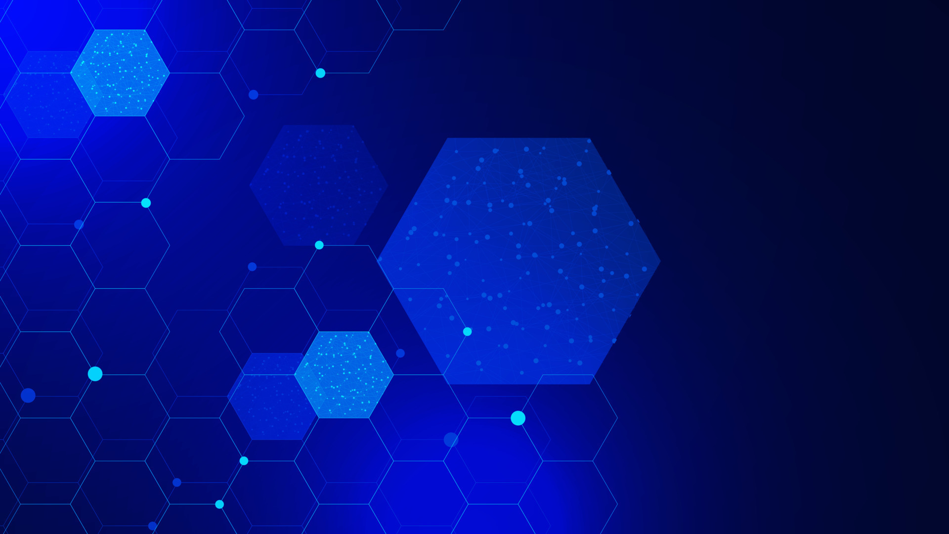 Abstract Molecular Structure With Dots Lines Connection And Hexagons