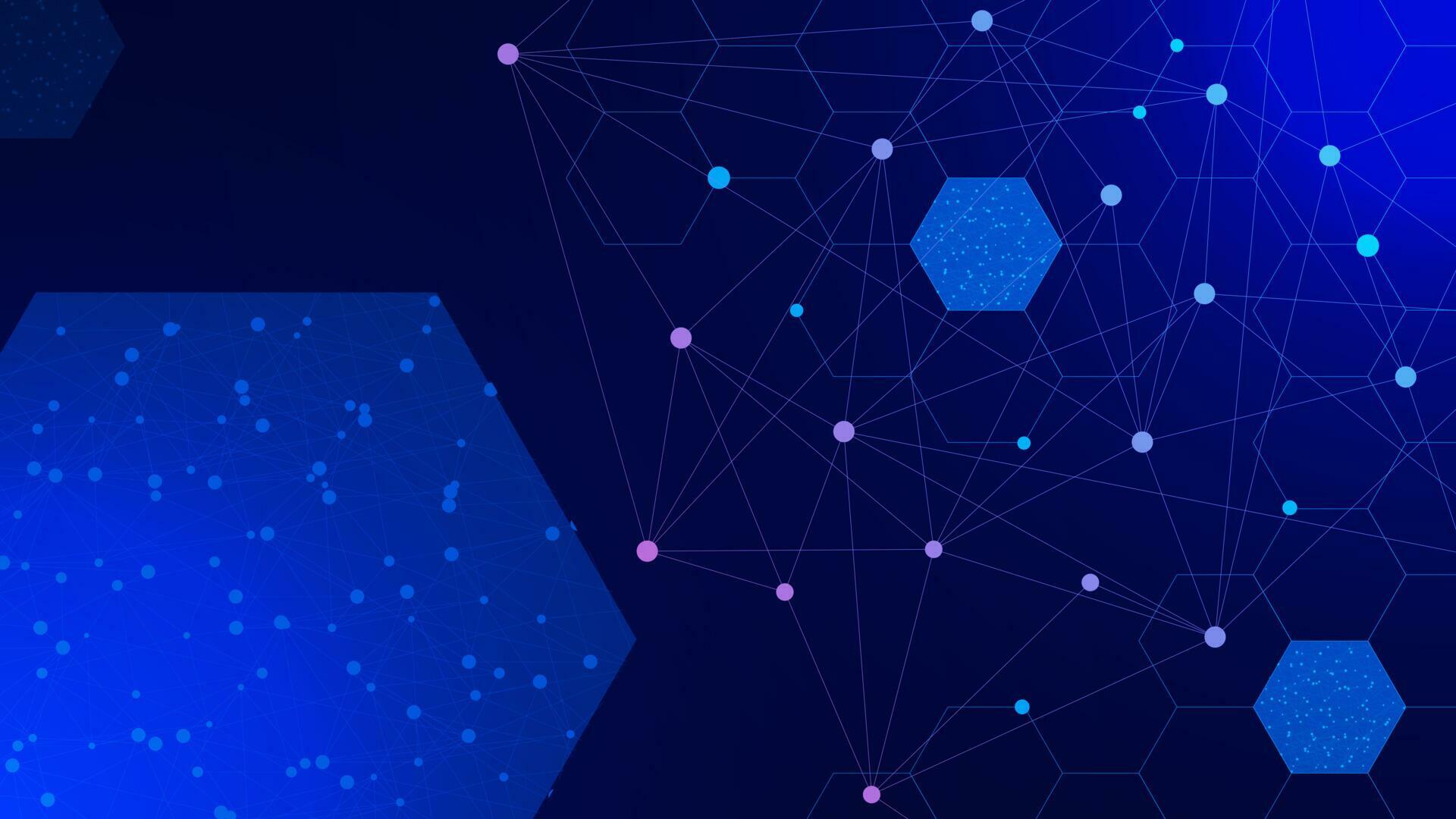 Abstract Molecular Structure With Dots Lines Connection And Hexagons Molecule For Chemistry