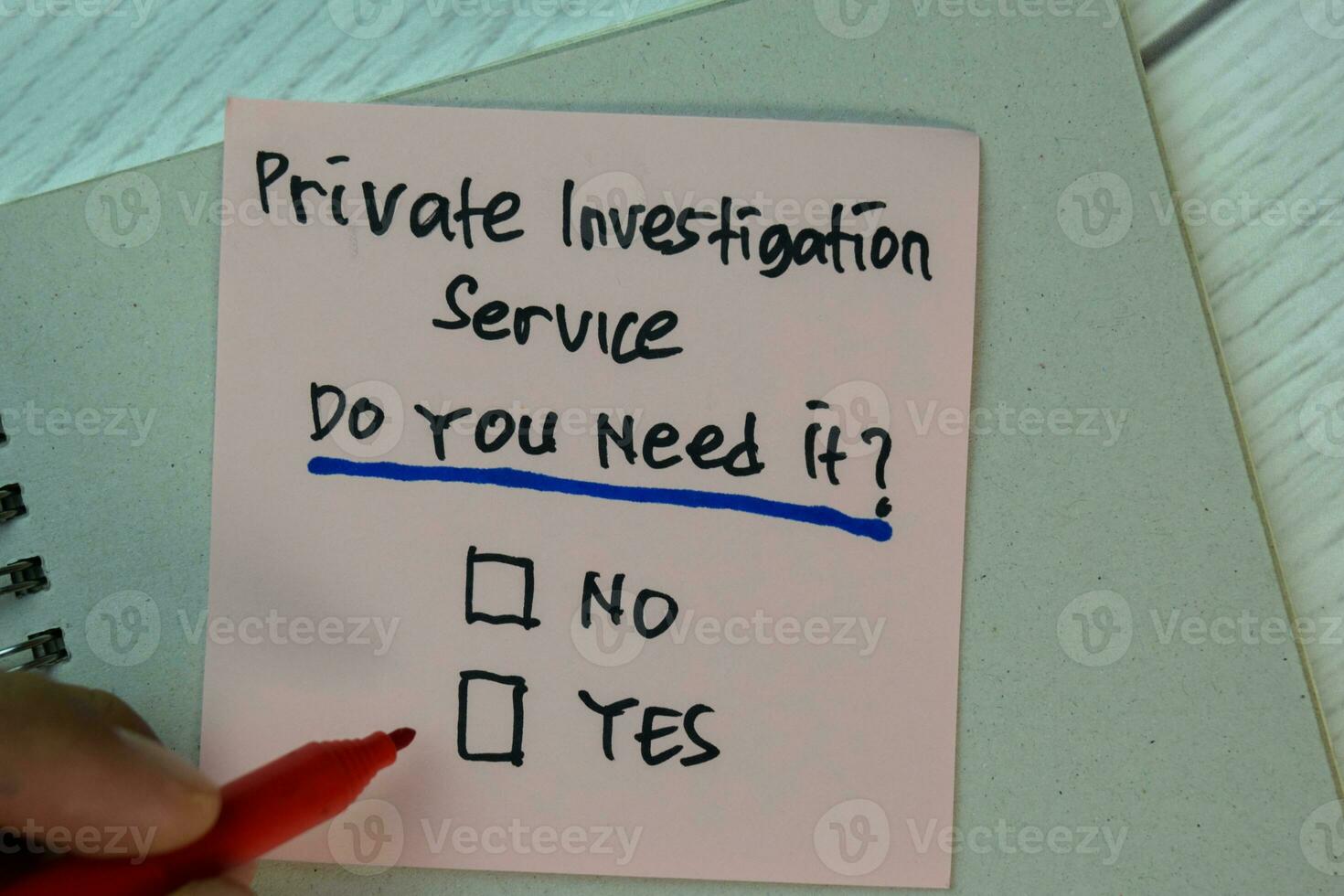 Private Investigation Service Write On Sticky Notes And Supported By Additional Services