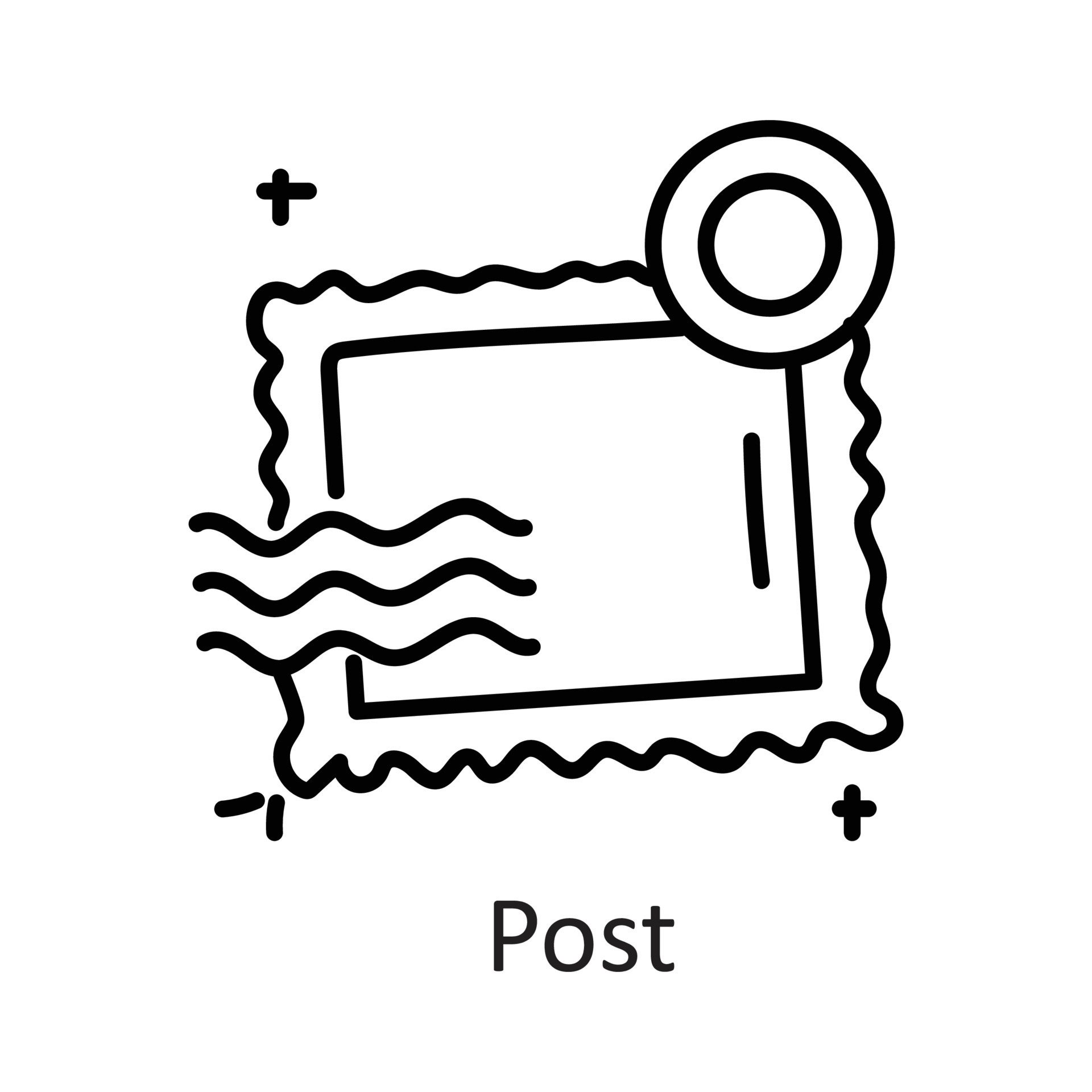 Post Vector Outline Icon Design Illustration Communication Symbol On White Background Eps 10