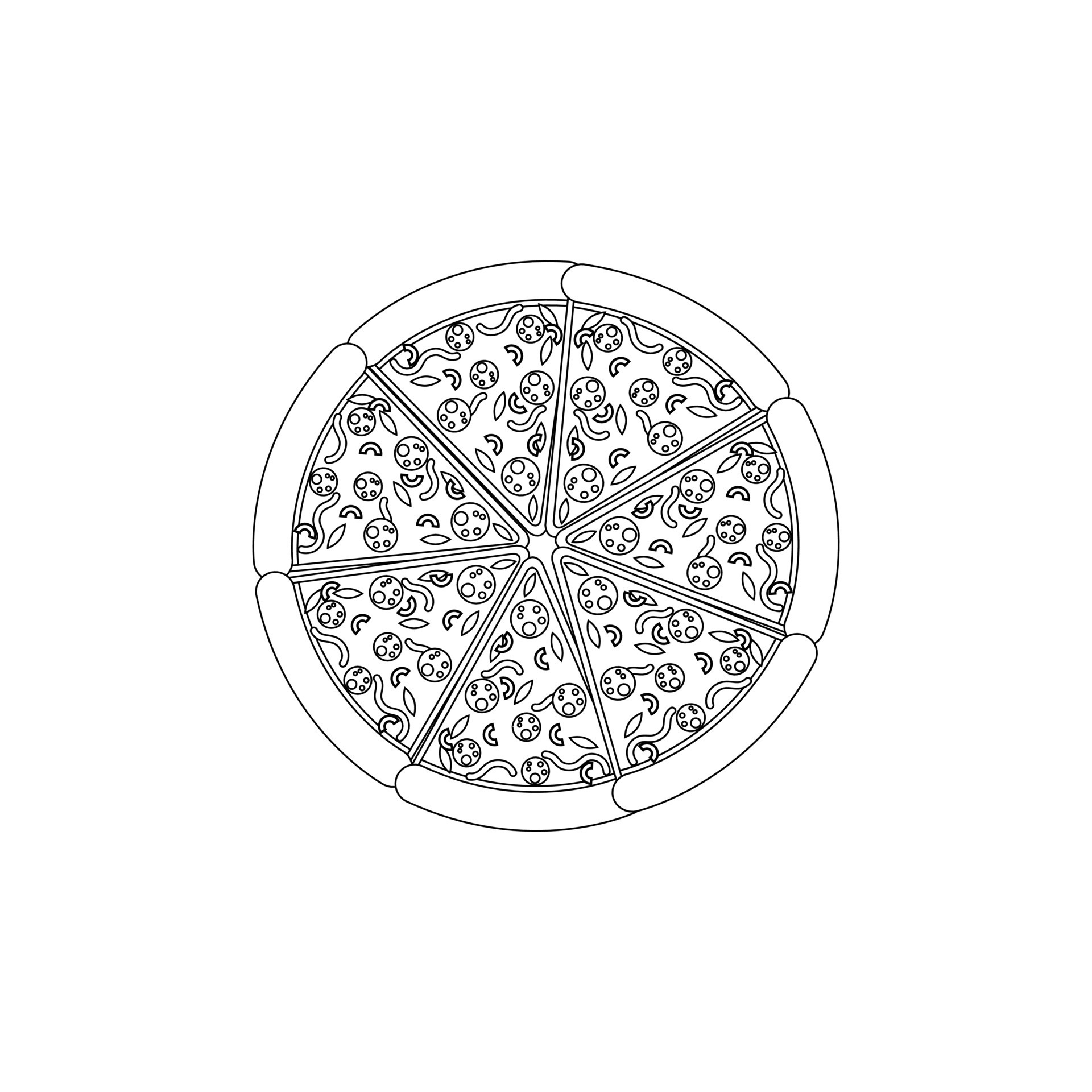 Pizza slice line icon. Pizza flat line icon. Pizza slice with pepperoni ... Pizza slice line icon. Pizza flat line icon. Pizza slice with pepperoni ...