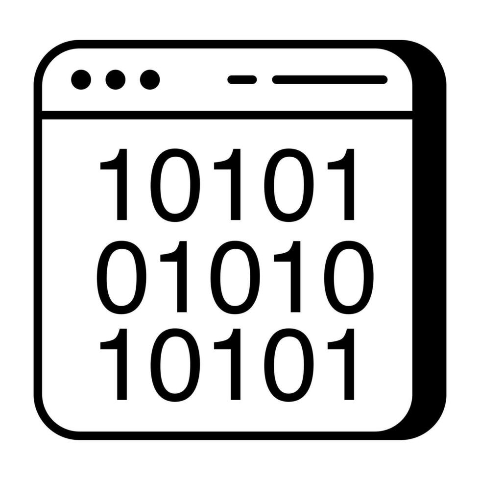 An icon design of binary code 23646973 Vector Art at Vecteezy