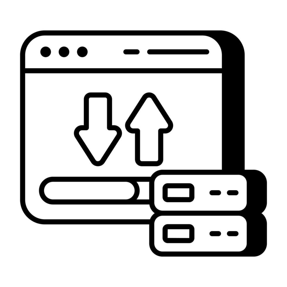 Conceptual linear design icon of web synchronization 23647462 Vector Art at Vecteezy