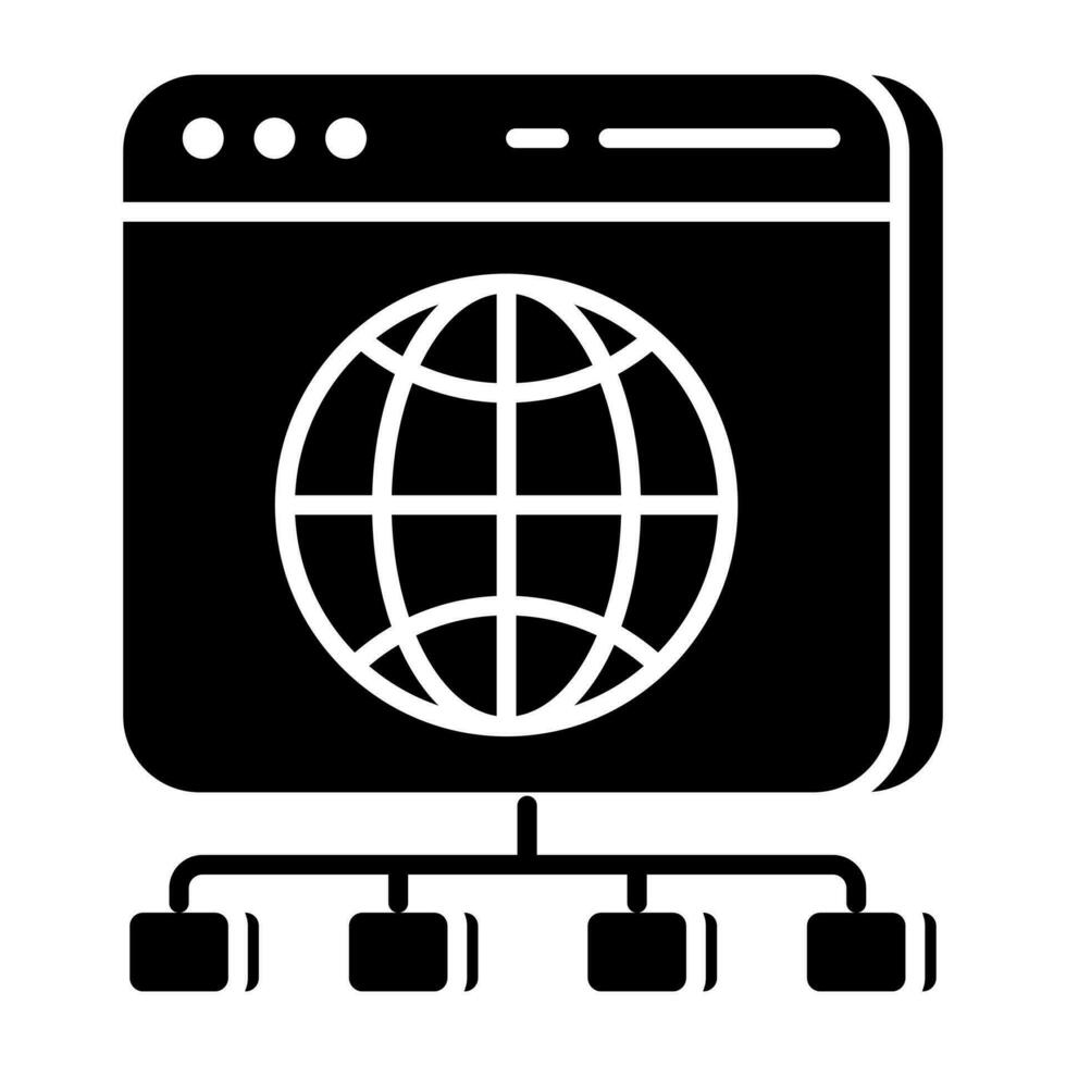 A solid design icon of web browser 23647910 Vector Art at Vecteezy