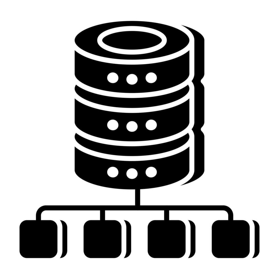 An icon design of database network 23648165 Vector Art at Vecteezy