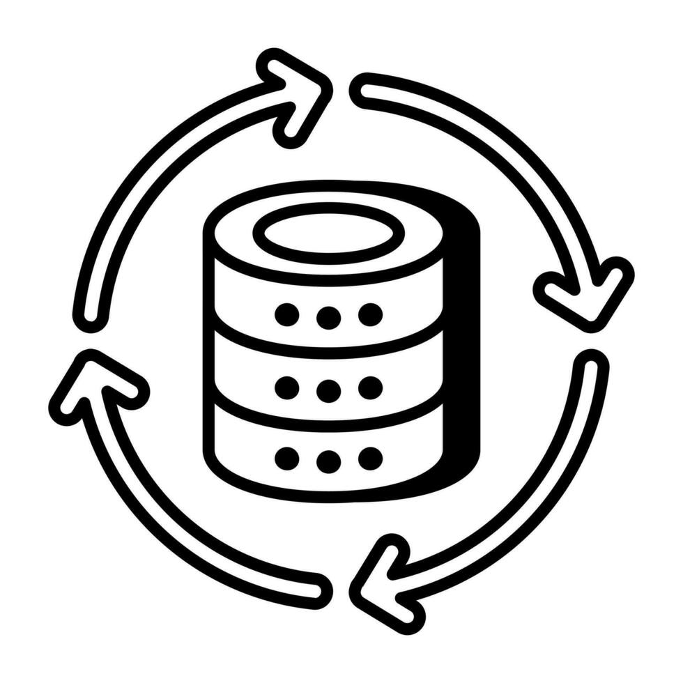 An icon design of database update 23648250 Vector Art at Vecteezy