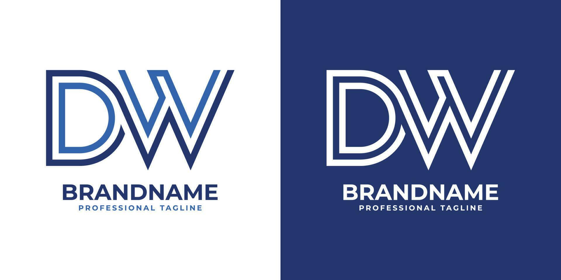 Letter DW Line Monogram Logo, suitable for any business with DW or WD initials. 23649554 Vector ...