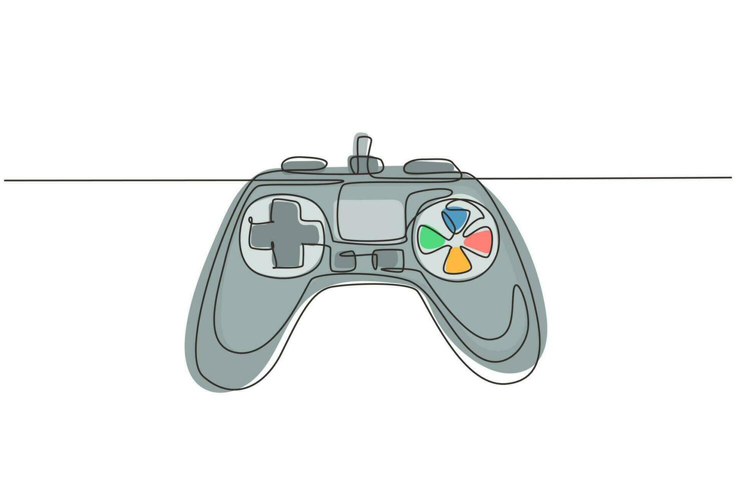 Video Game Controller Drawing Continuous One Line Drawing Of Game