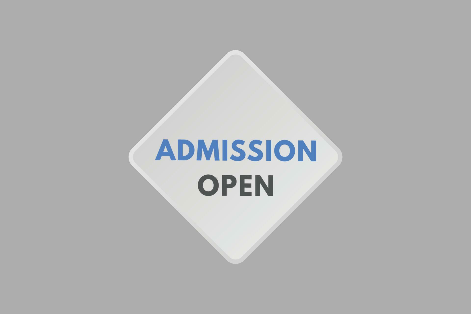 Admission Open text Button. Admission Open Sign Icon Label Sticker Web Buttons 23651694 Vector ...