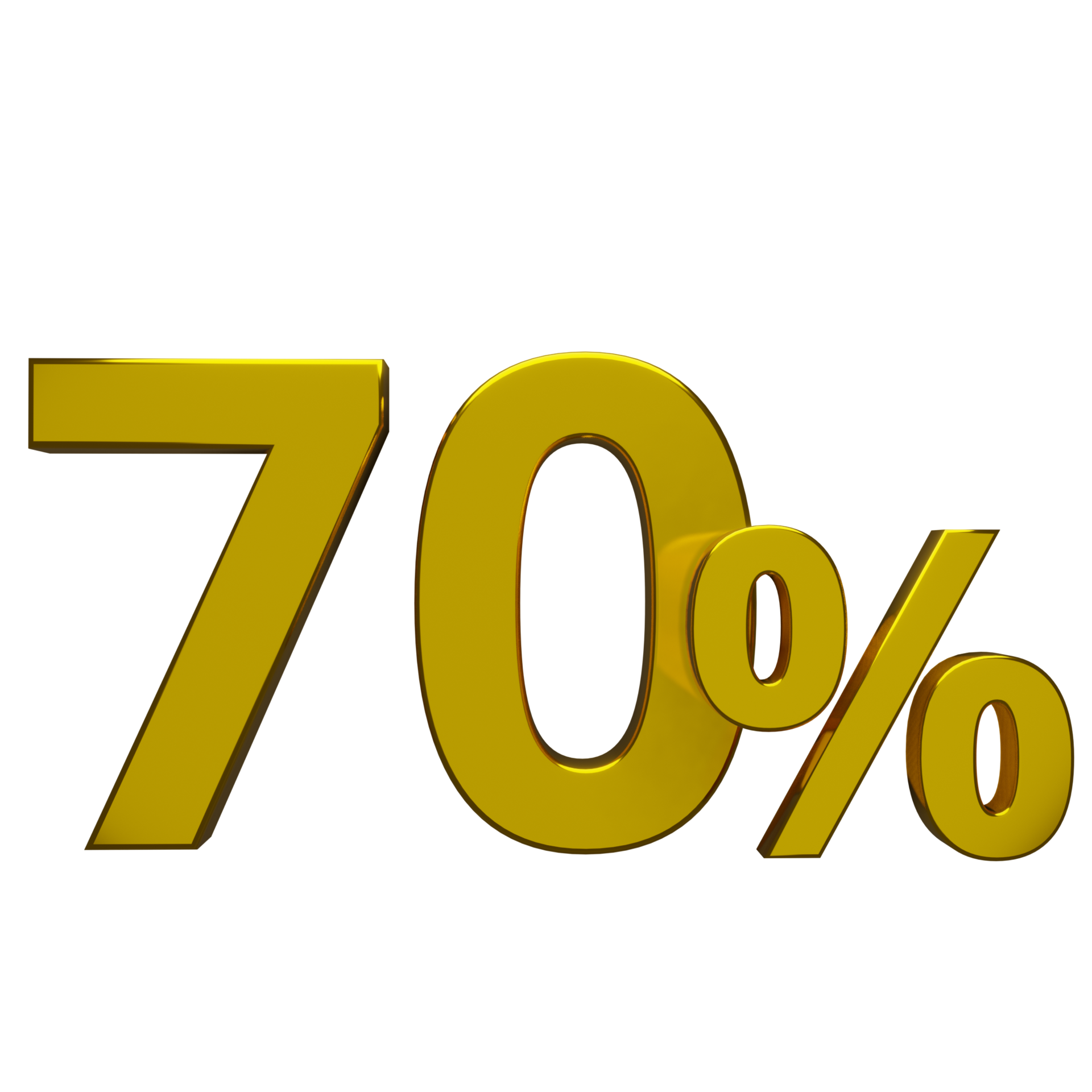 3D Gold 70 Percent Discount 23651963 PNG 3D Gold 70 Percent Discount 23651963 PNG