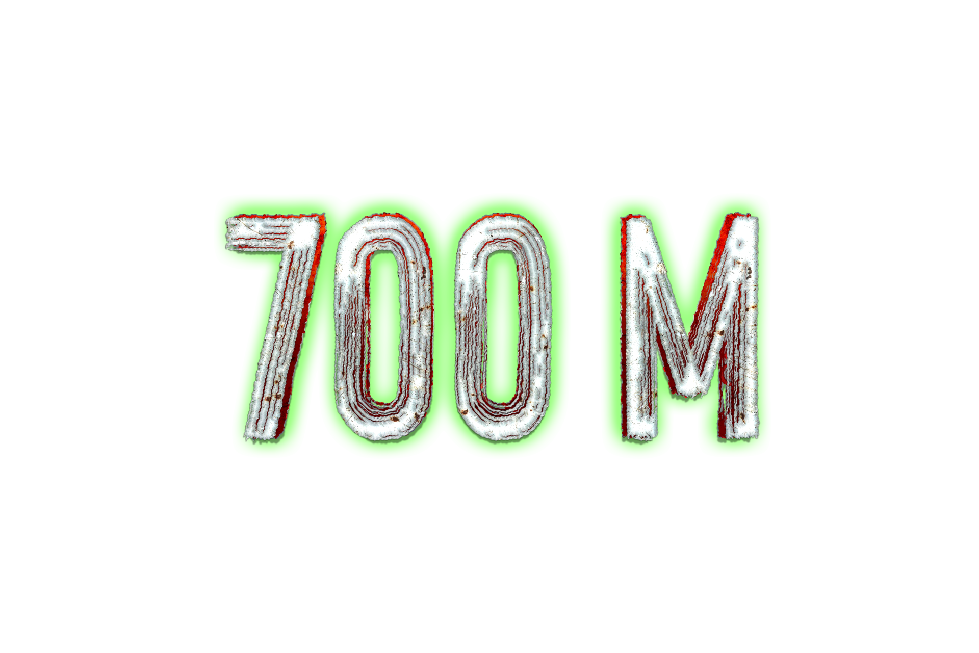 700 Million Subscribers Celebration Greeting Number With Waves Design