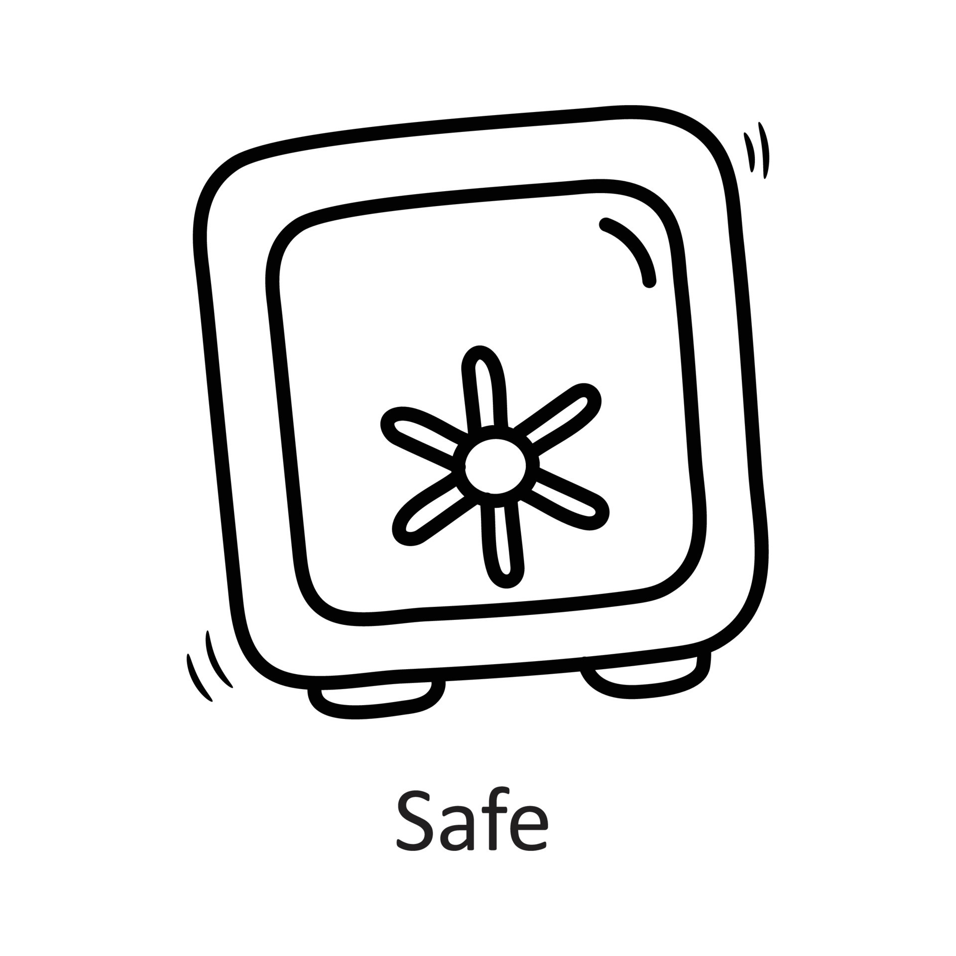 Safe Vector Outline Icon Design Illustration Security Symbol On White Background Eps 10 File