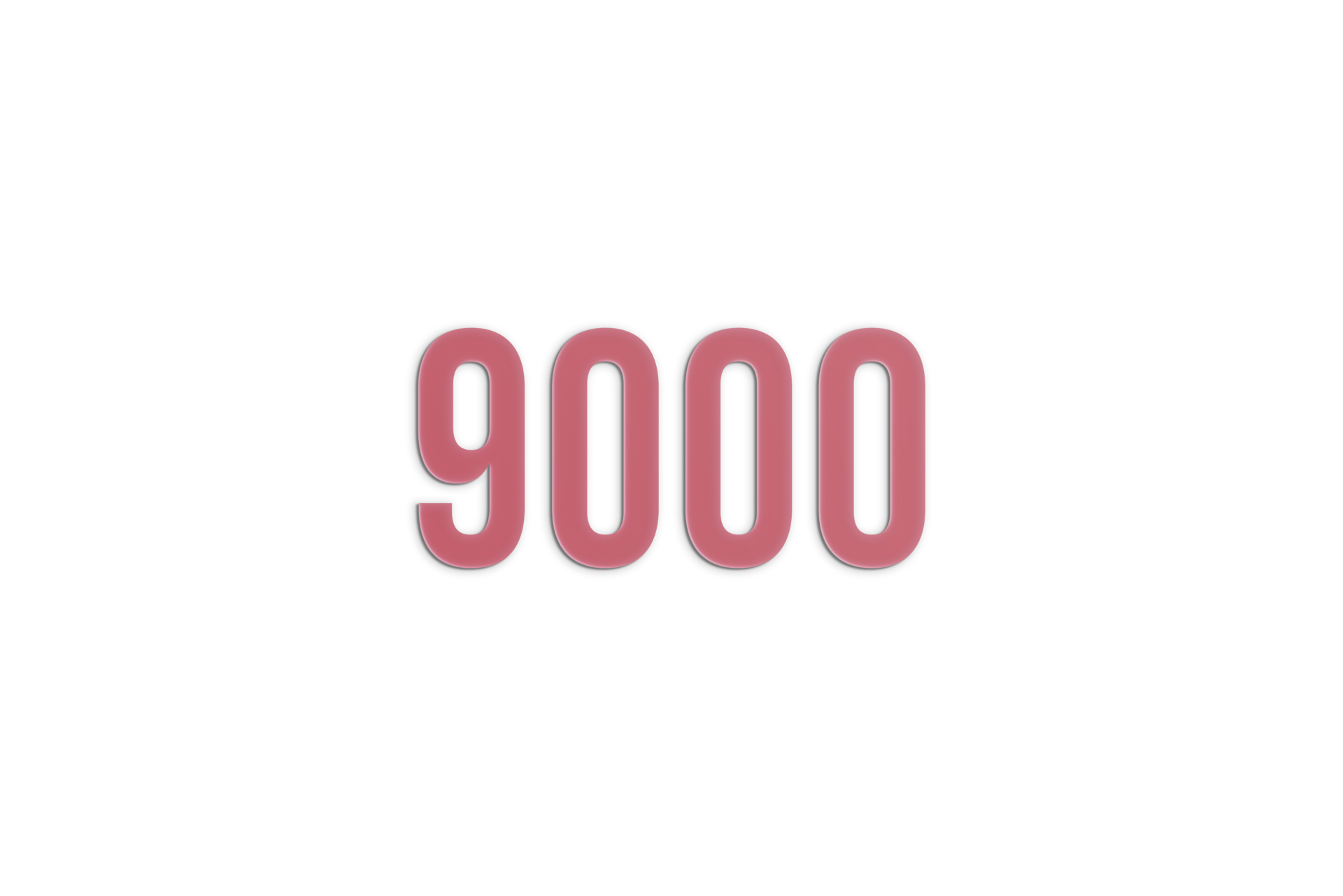 9000 subscribers celebration greeting Number with paper design 23659768 PNG
