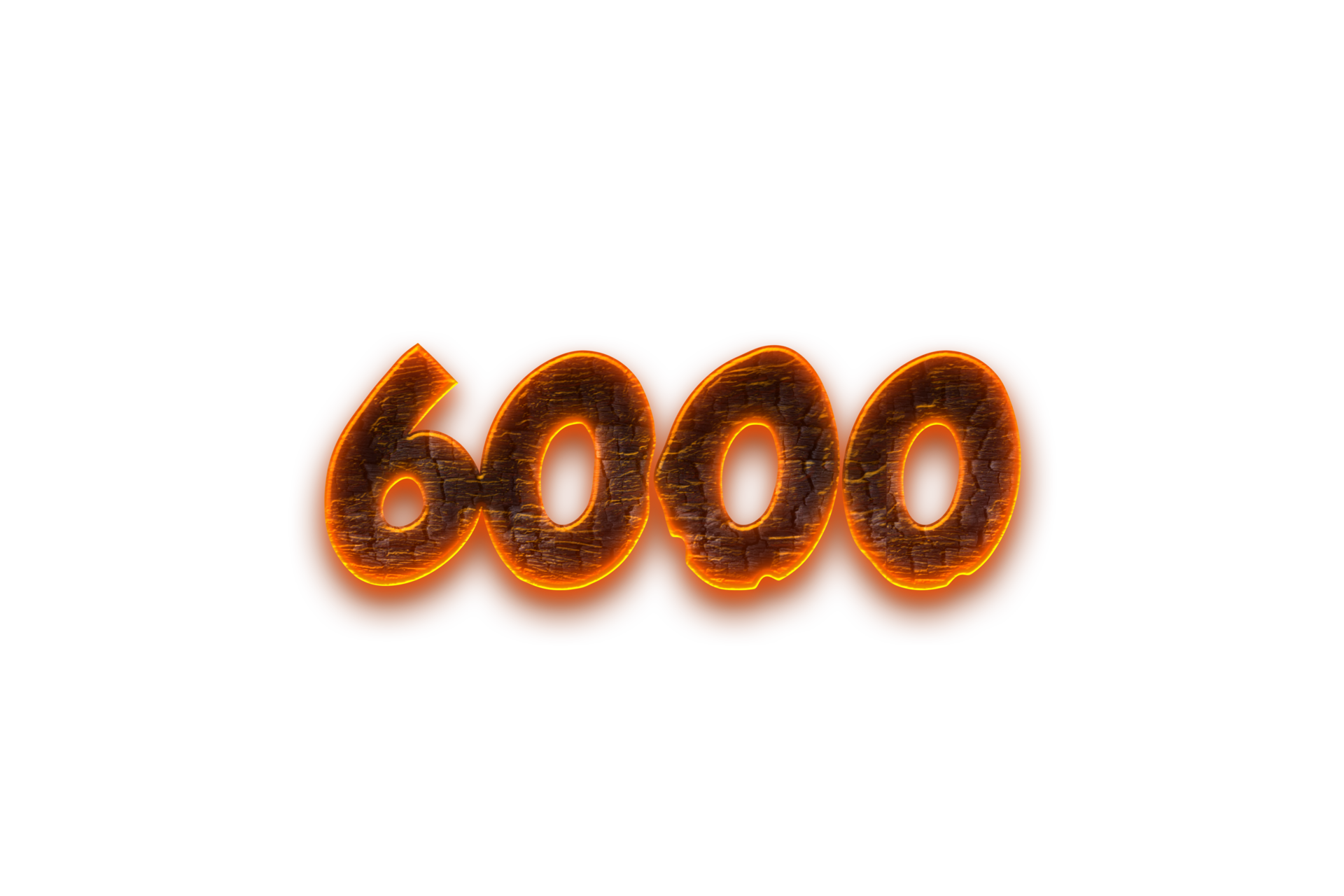 6000 subscribers celebration greeting Number with coal design 23659799 PNG