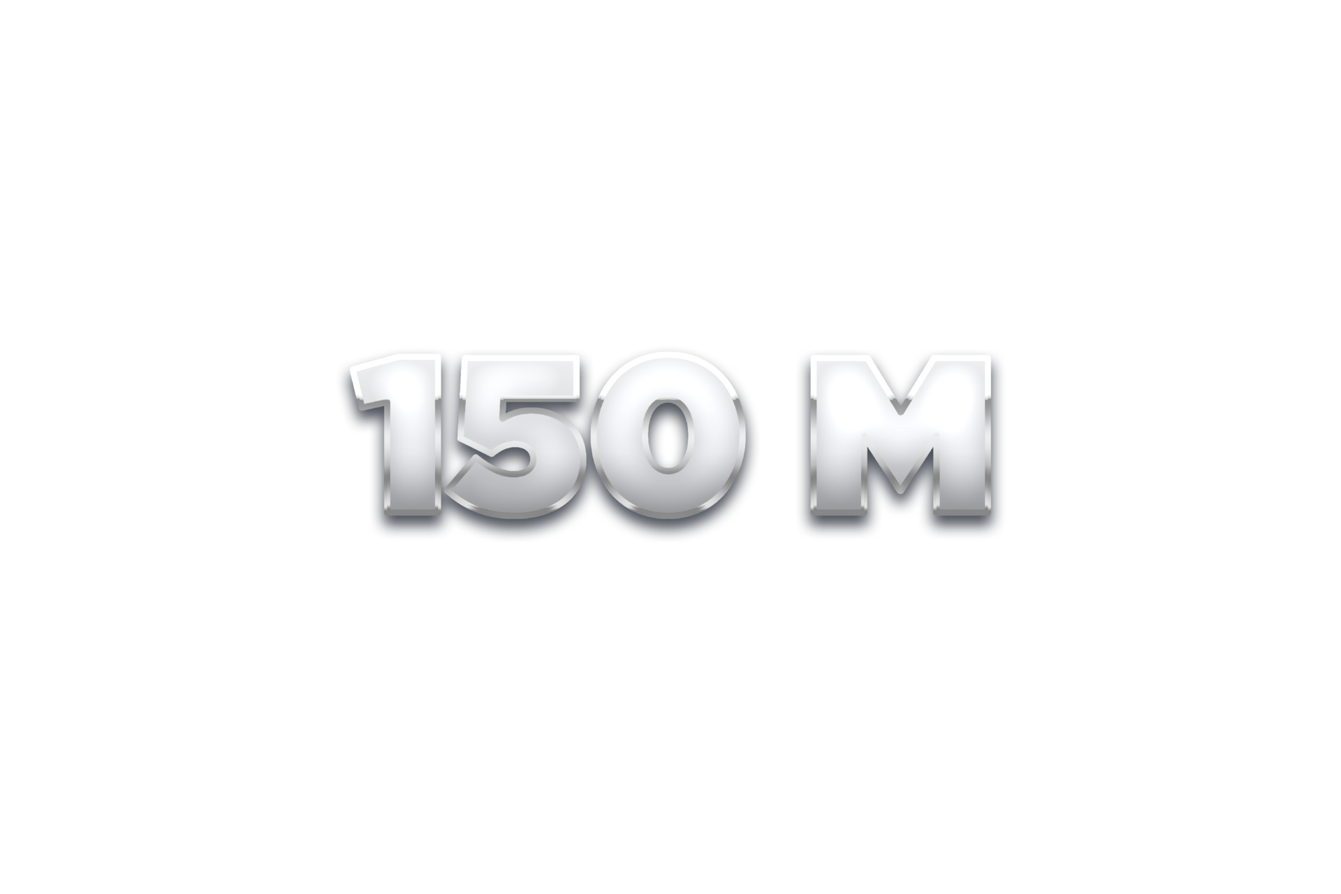 150-million-subscribers-celebration-greeting-number-with-metal-design