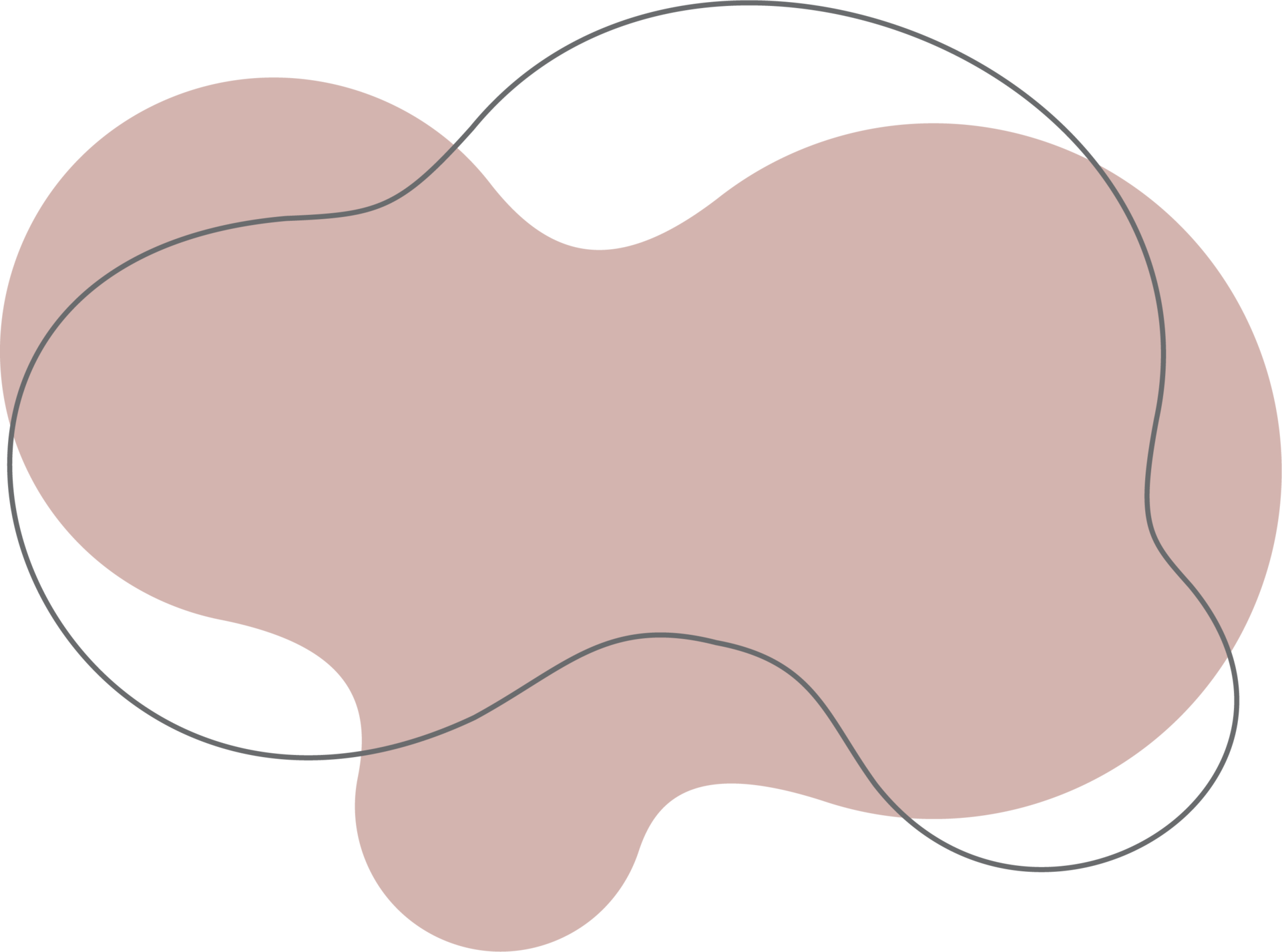 Pastel organic shape. Abstract irregular blot in minimal trendy design with outline circles ...