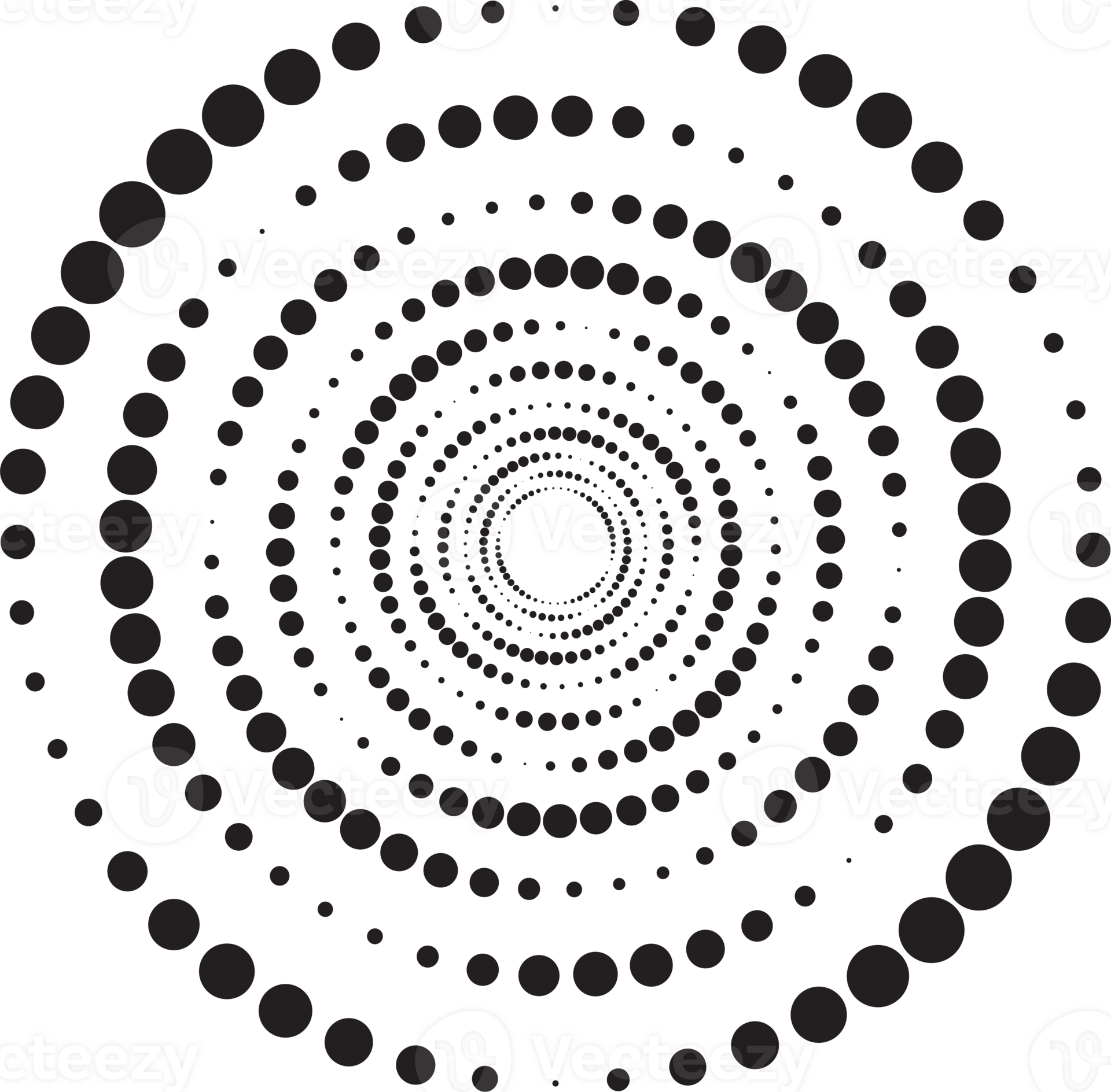 Dotted circles pattern. Abstract half tone graphic. Circular textured ...