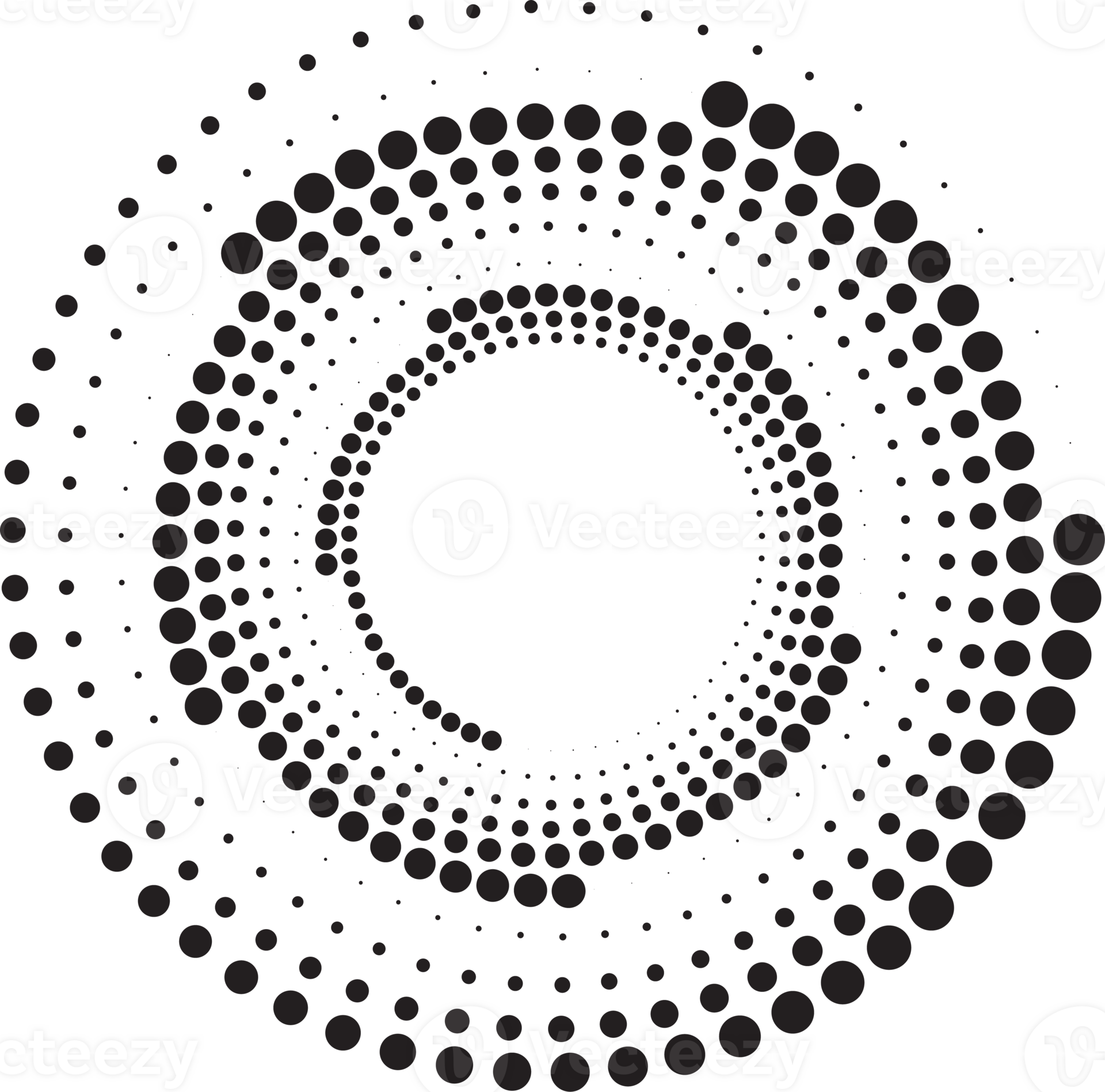 Dotted circles pattern. Abstract half tone graphic. Circular textured ...