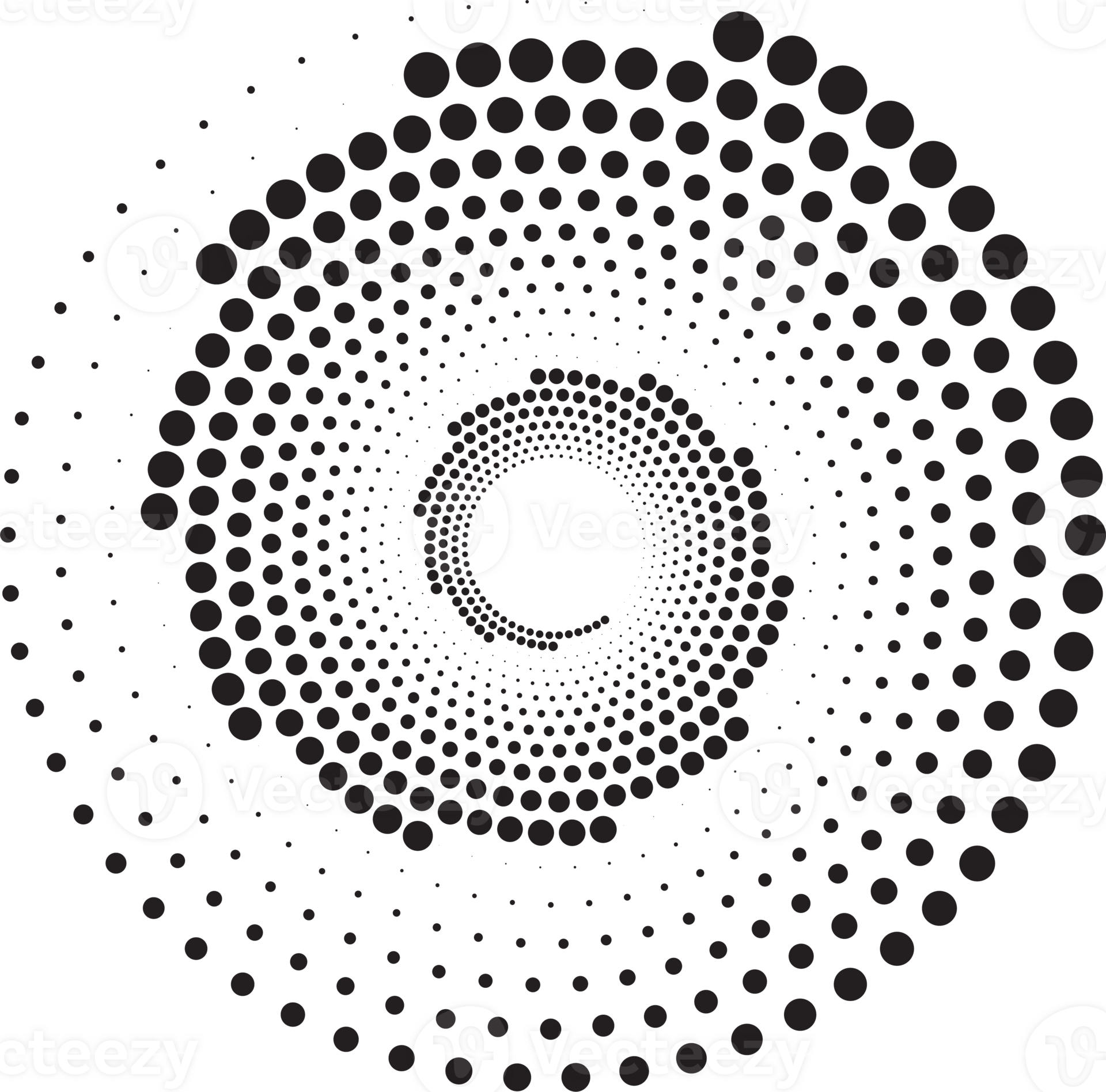 Dotted circles pattern. Abstract half tone graphic. Circular textured ...