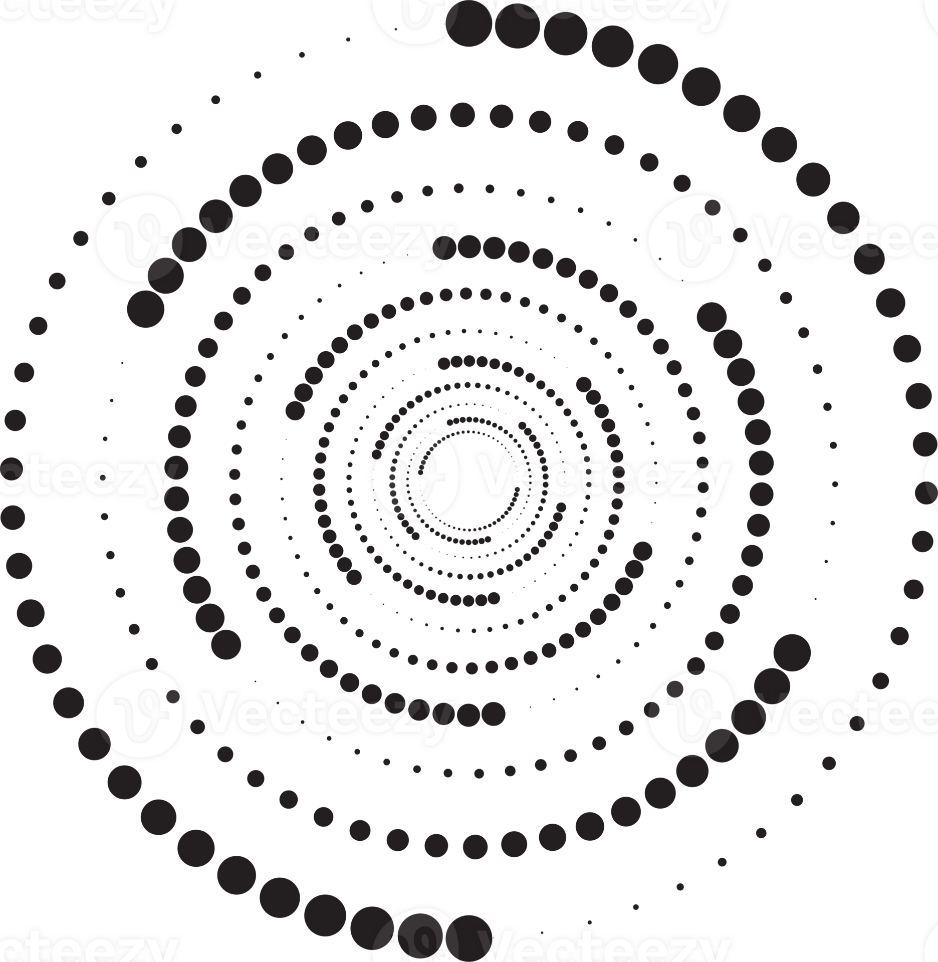 Dotted circles pattern. Abstract half tone graphic. Circular textured ...