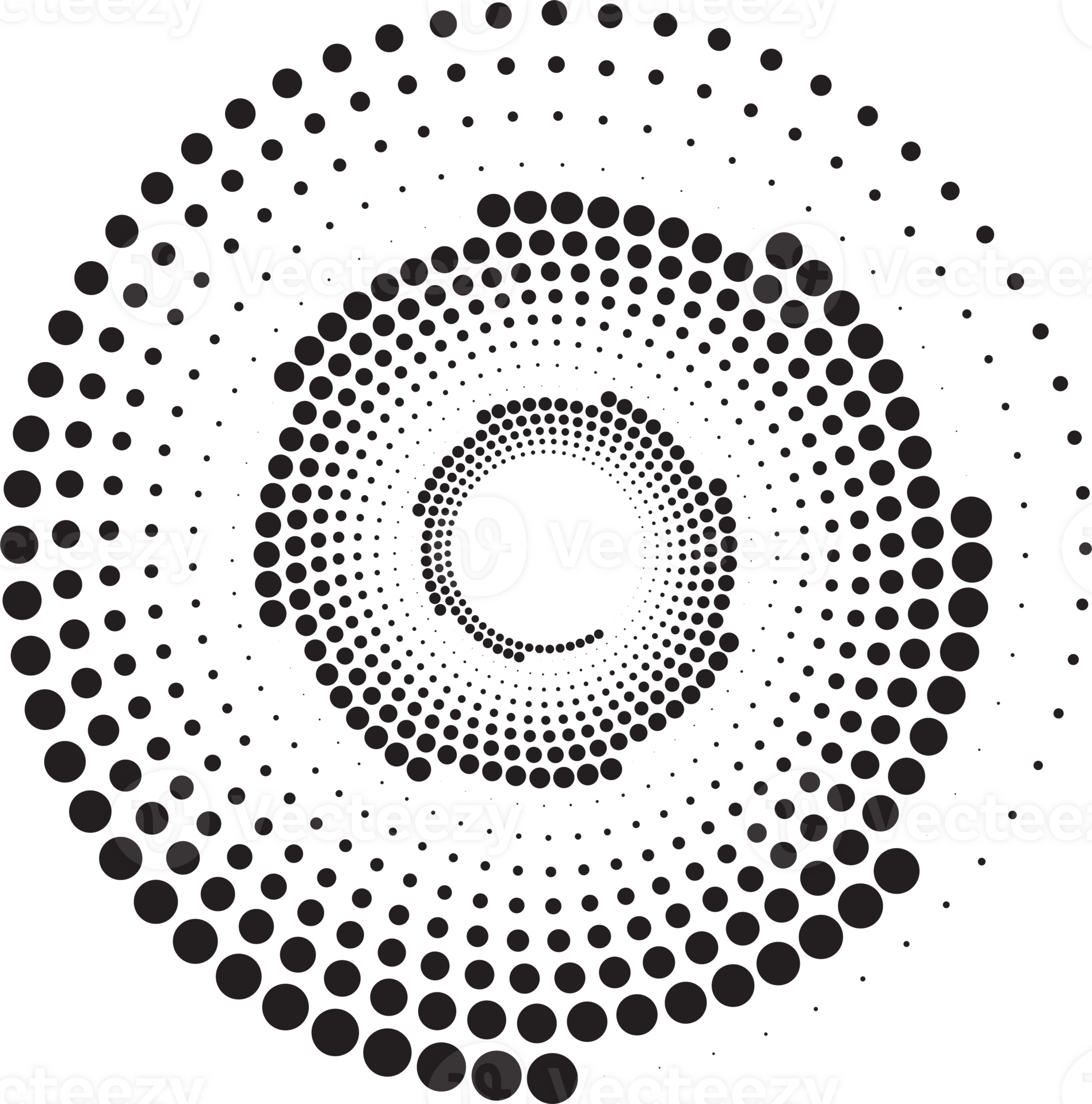 Dotted circles pattern. Abstract half tone graphic. Circular textured ...