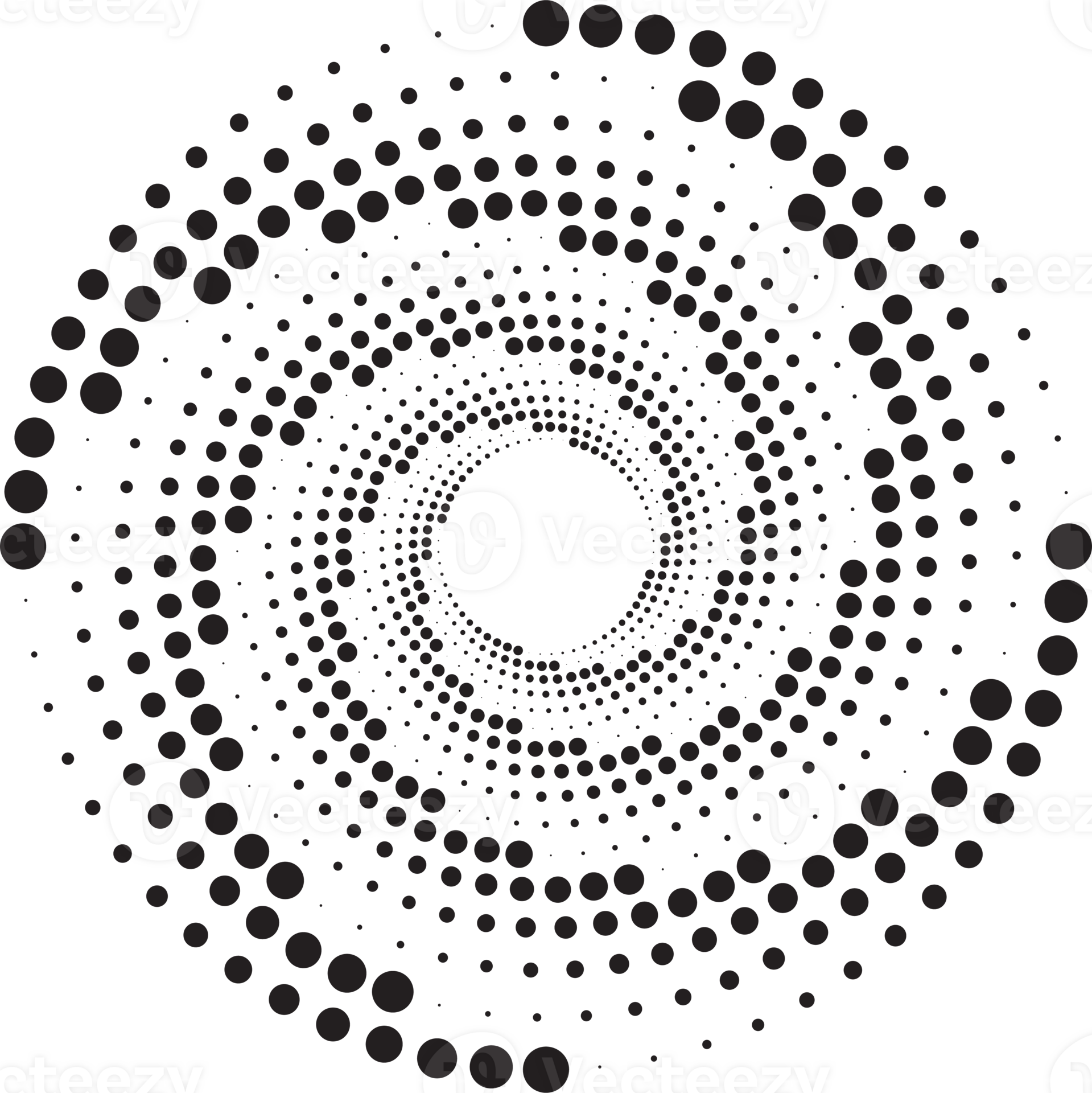 Dotted circles pattern. Abstract half tone graphic. Circular textured ...