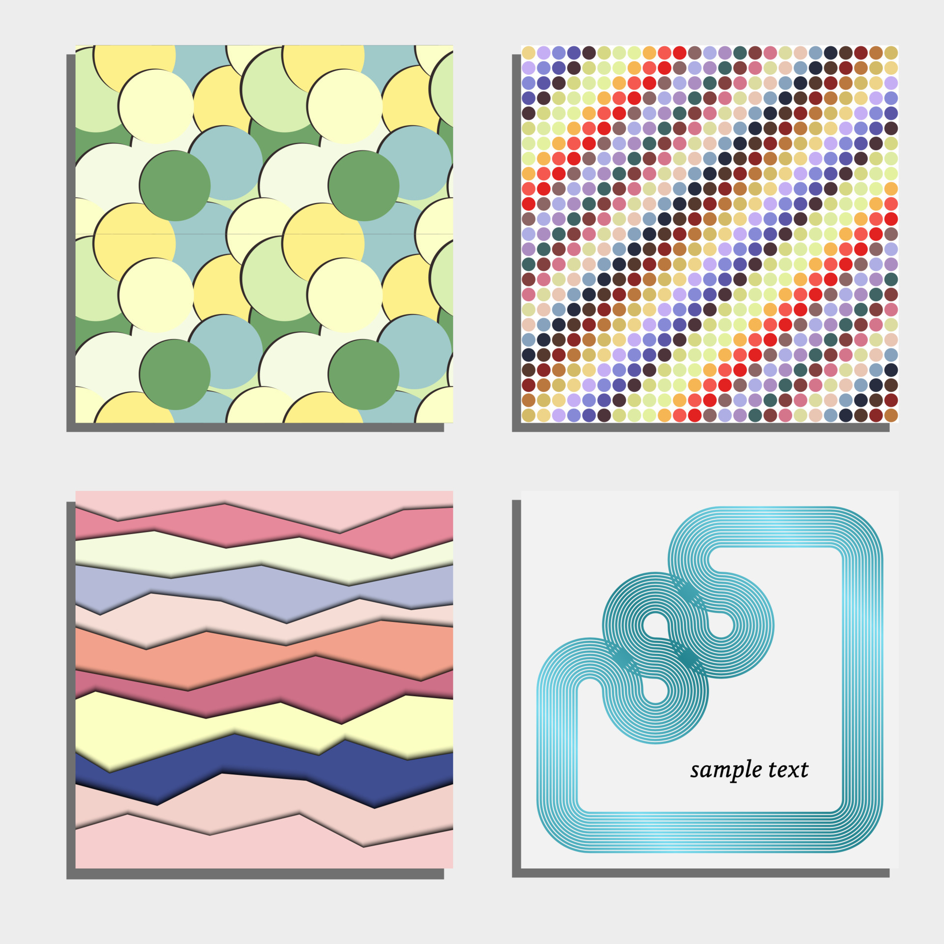 Set of four beautiful abstract backgrounds. Vector illustration ...