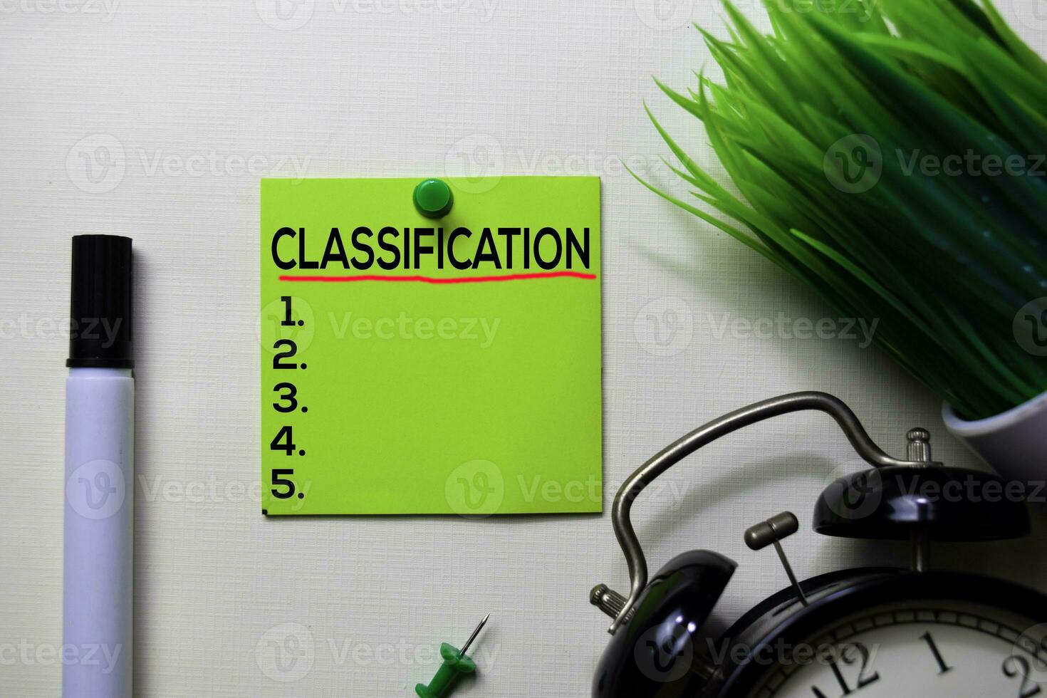 Classification Supported By An Additional Services Text On Sticky Notes Isolated On Office Desk