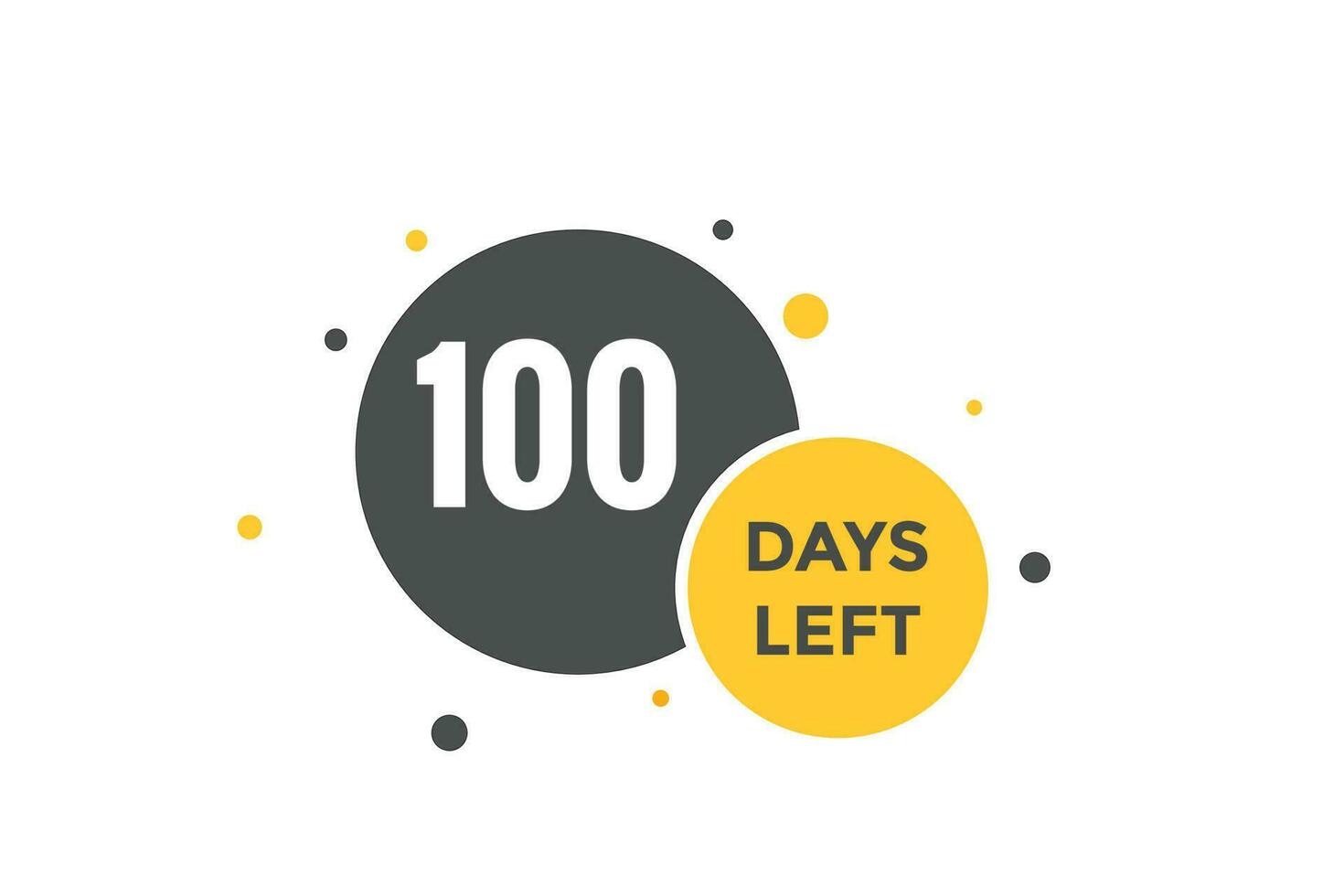 100 days Left countdown template. 100 day Countdown left banner label ...
