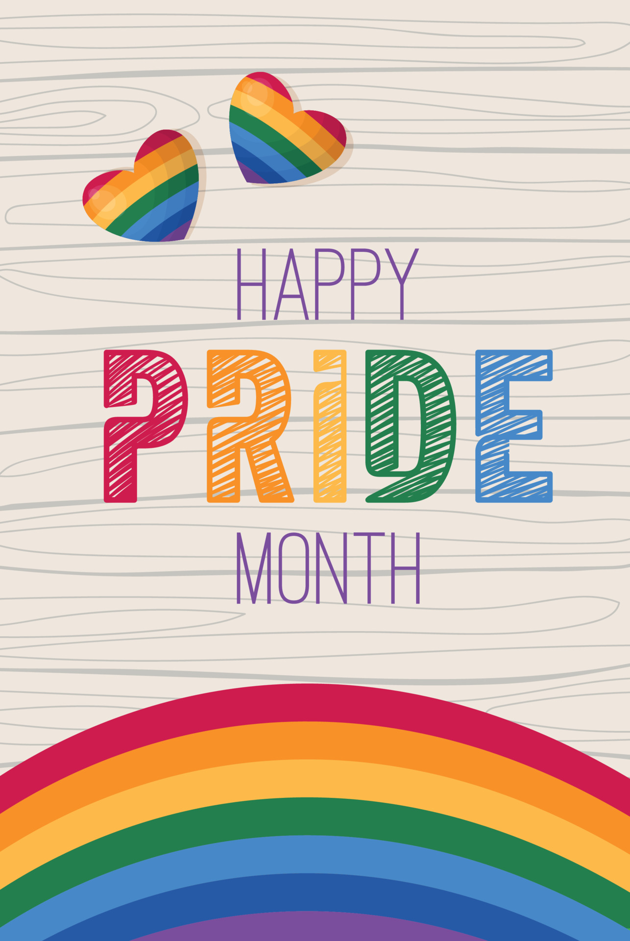 Pride Month Lgbt Vertical Banner Template Freedom Rainbow Flag With