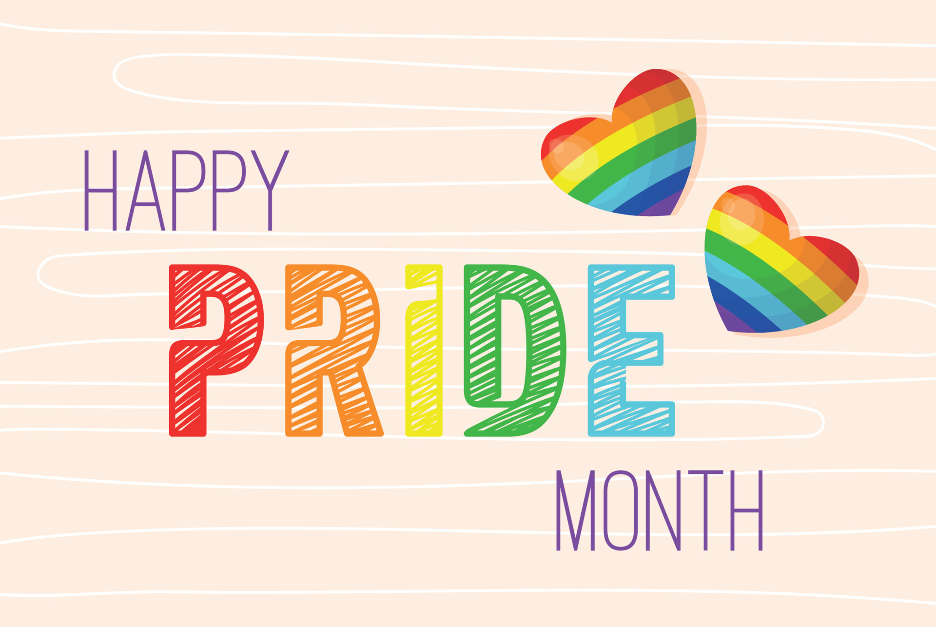 Happy Pride Month Banner Pride Month Lgbt Horizontal Banner Template