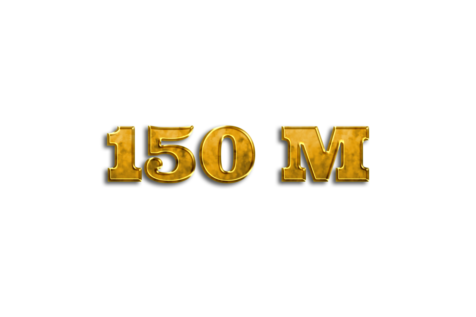 150 Million Subscribers Celebration Greeting Number With Golden Design 150 Million Subscribers Celebration Greeting Number With Golden Design