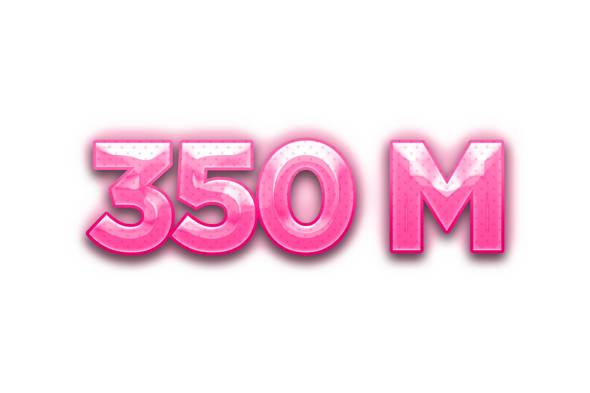 350 Million Subscribers Celebration Greeting Number With Stripe Design