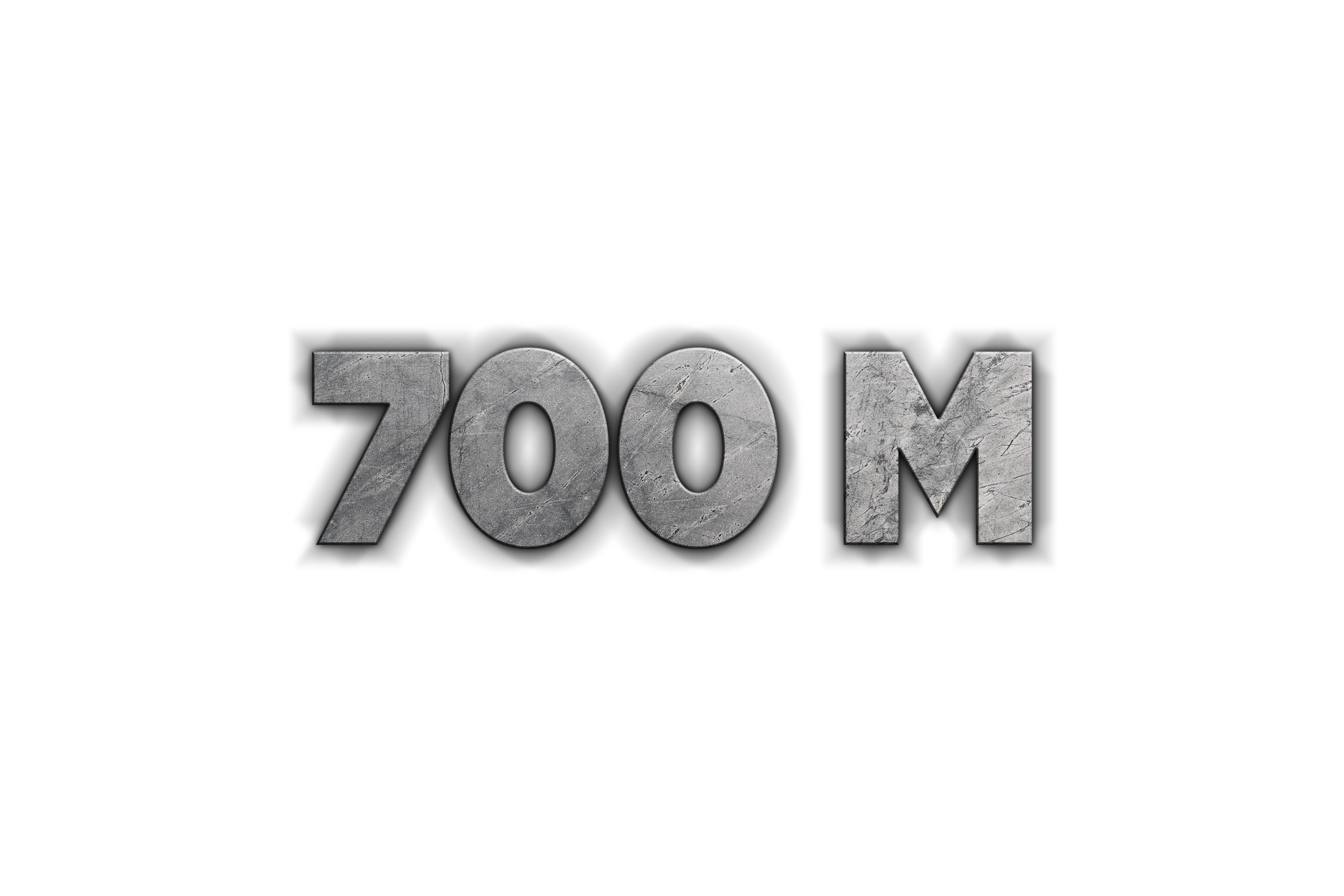 700 Million Subscribers Celebration Greeting Number With Waves Design