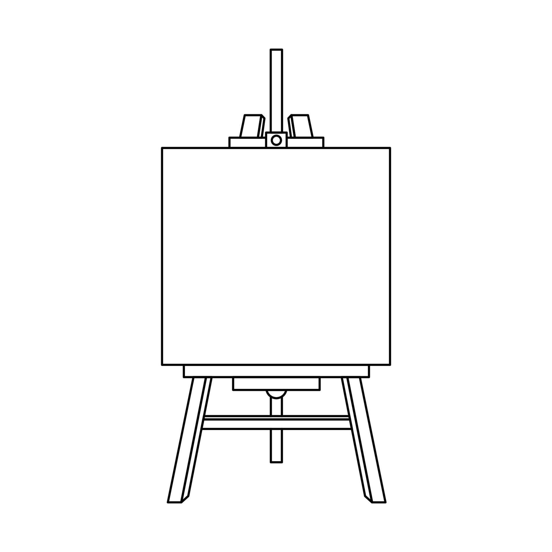 Easel Clipart Black And White