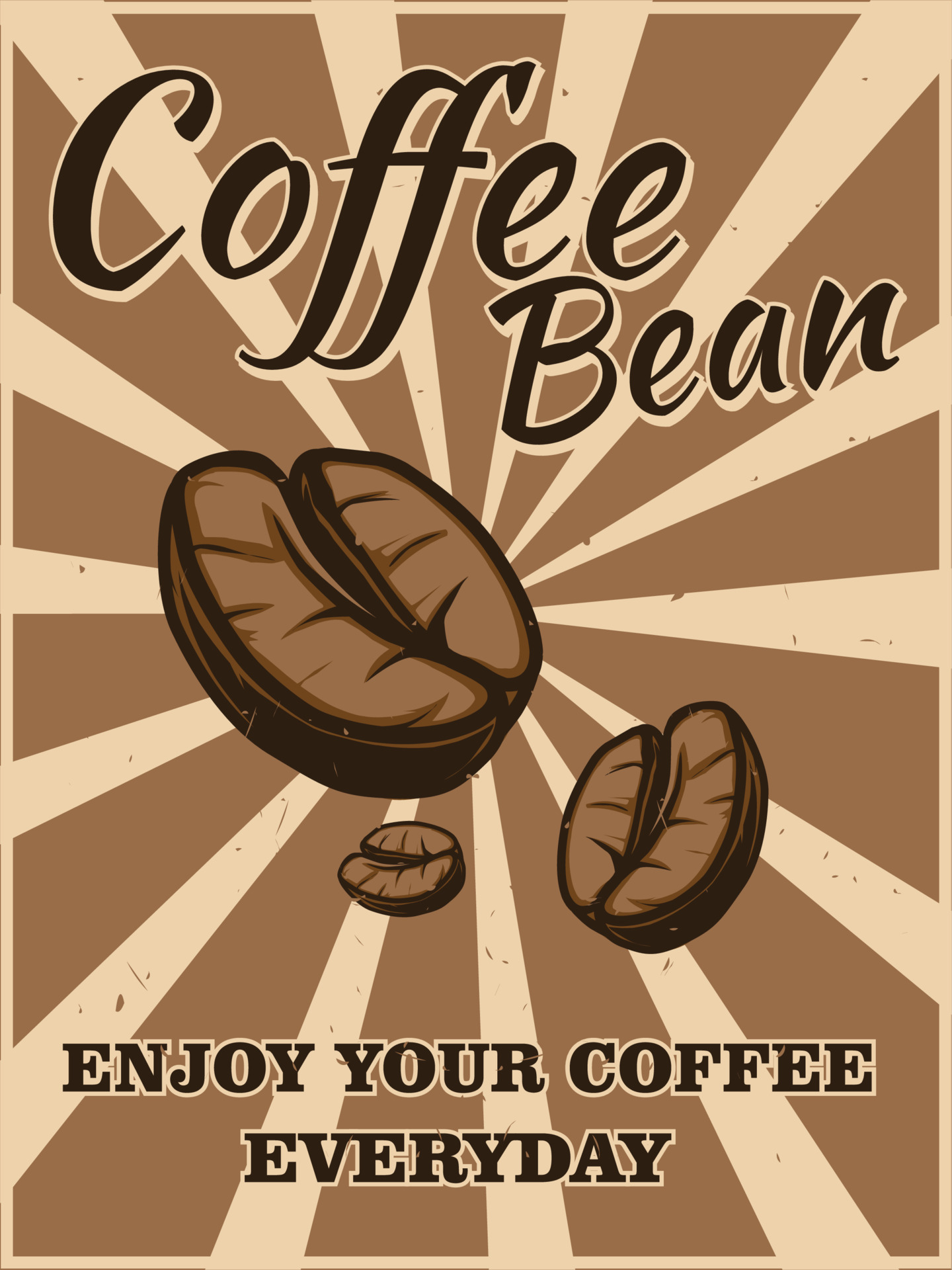Coffee Bean Poster Design For Print 23675434 Vector Art At Vecteezy