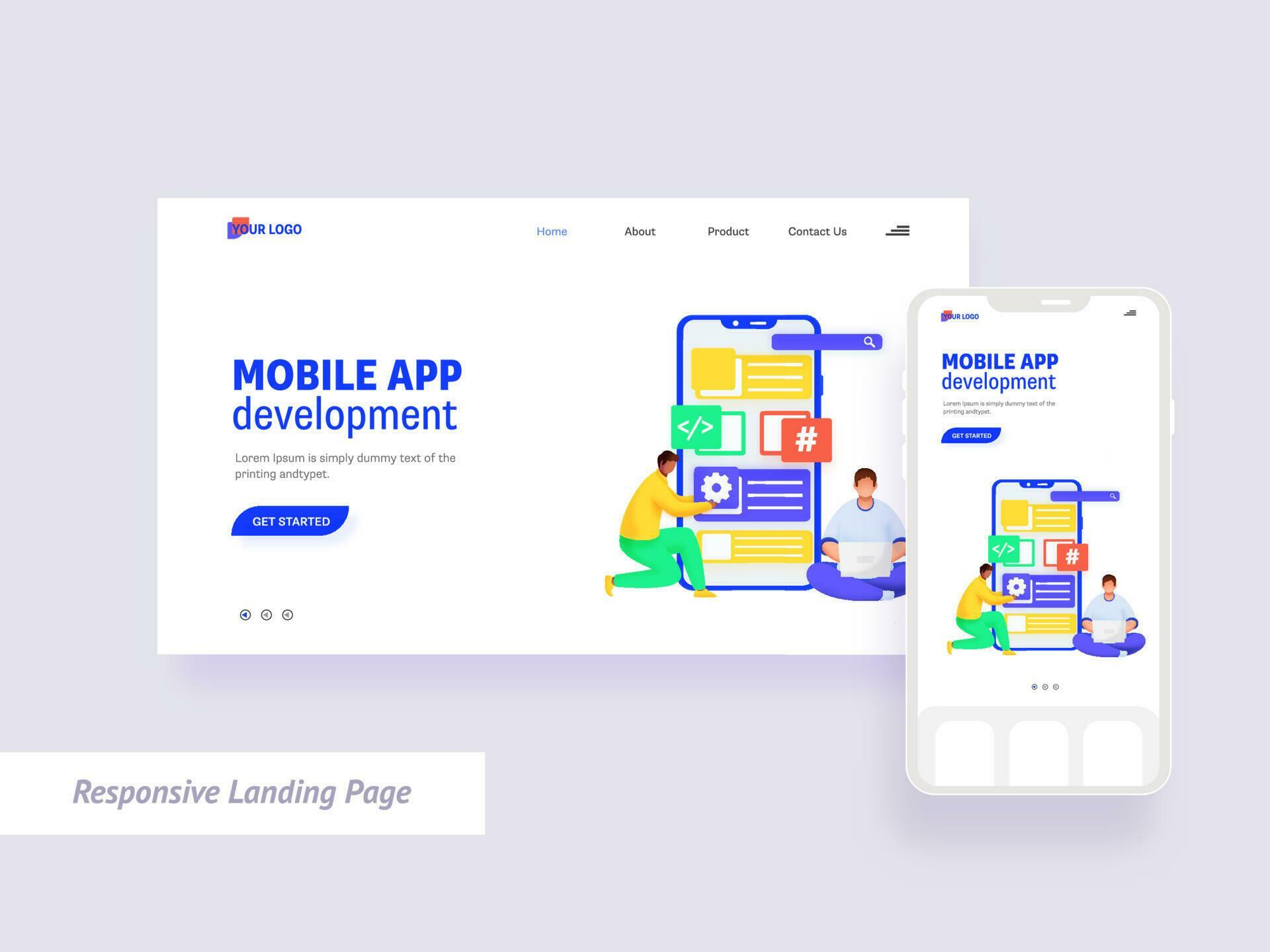 Responsive Landing Pages with Web and Mobile Presentation. 23682895 ...