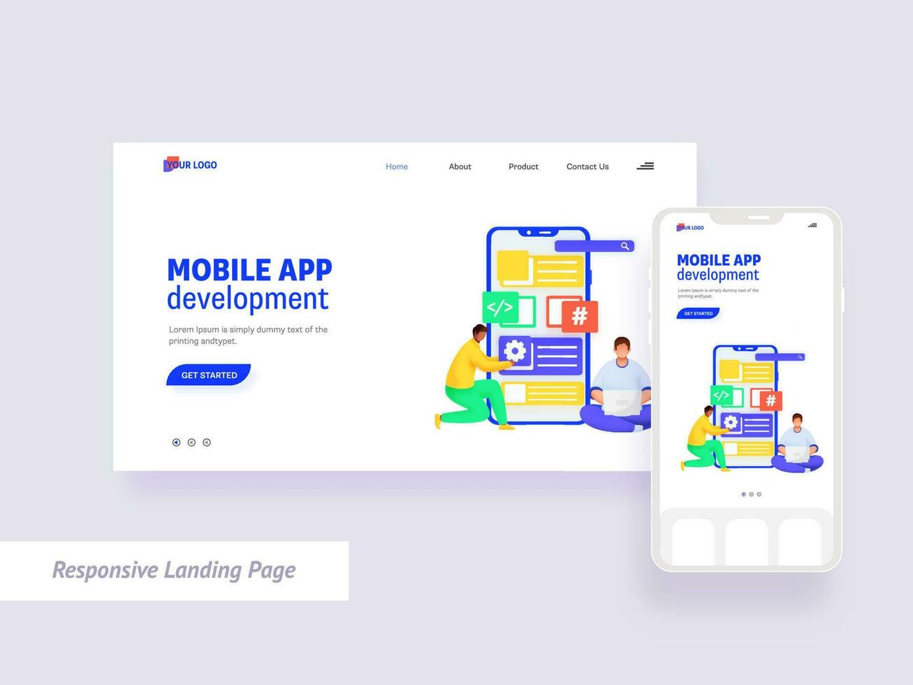 Responsive Landing Pages with Web and Mobile Presentation. 23682895 ...